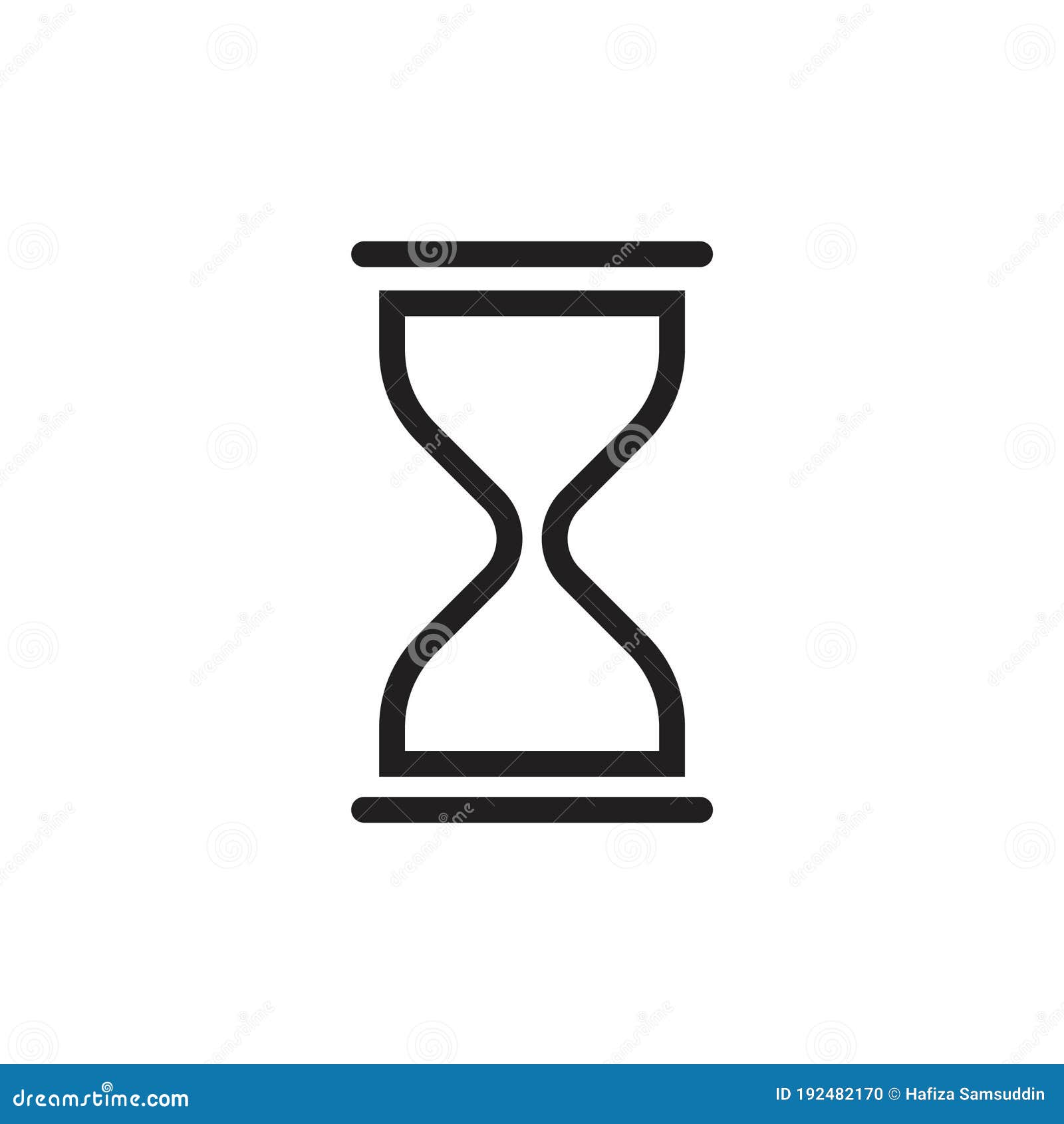 Sand timer. stock vector. Illustration of antique, glass - 192482170