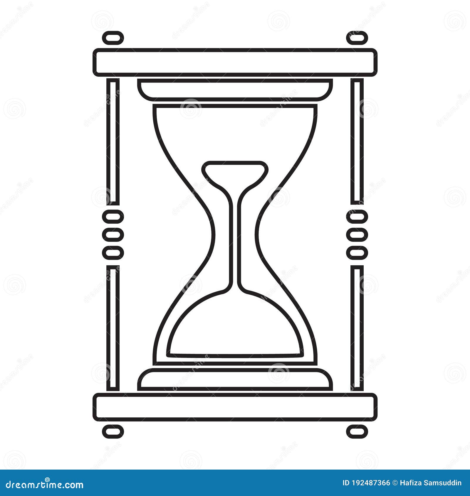 Sand Timer. Vector Illustration Decorative Design Stock Vector ...