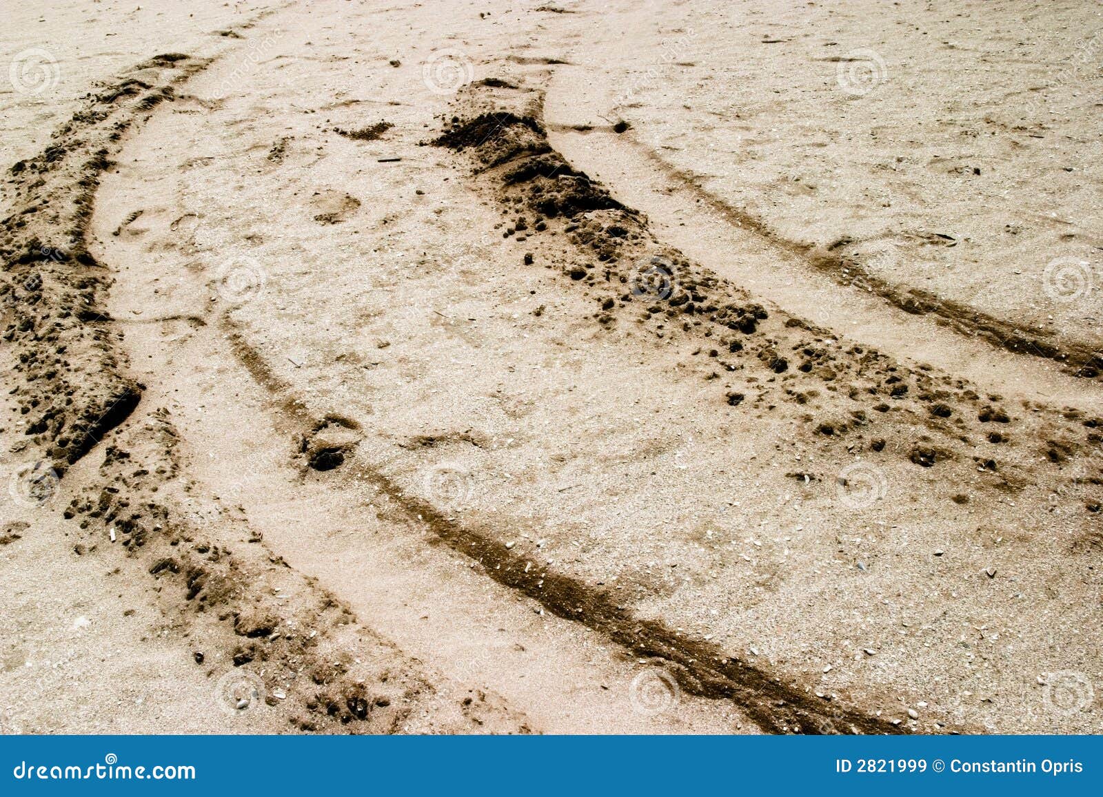 Sand tracks stock image. Image of surface, grain, beach - 2821999
