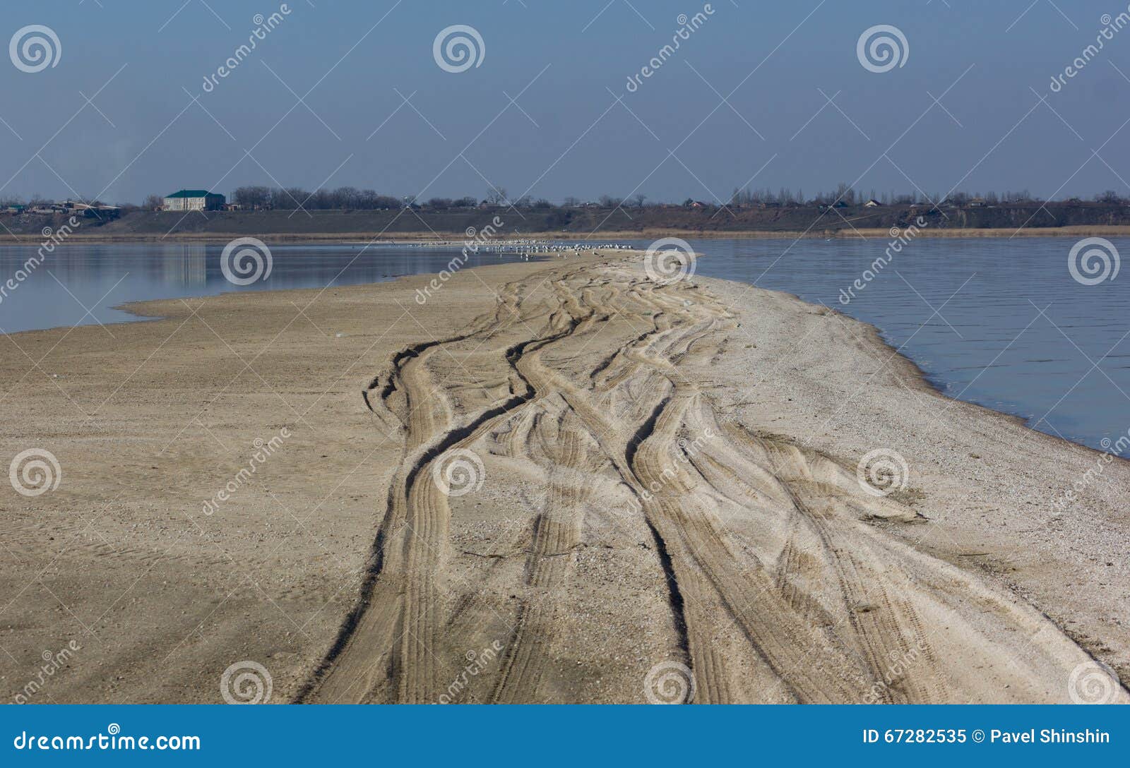 Sand tracks stock image. Image of reservoir, river, nature - 67282535