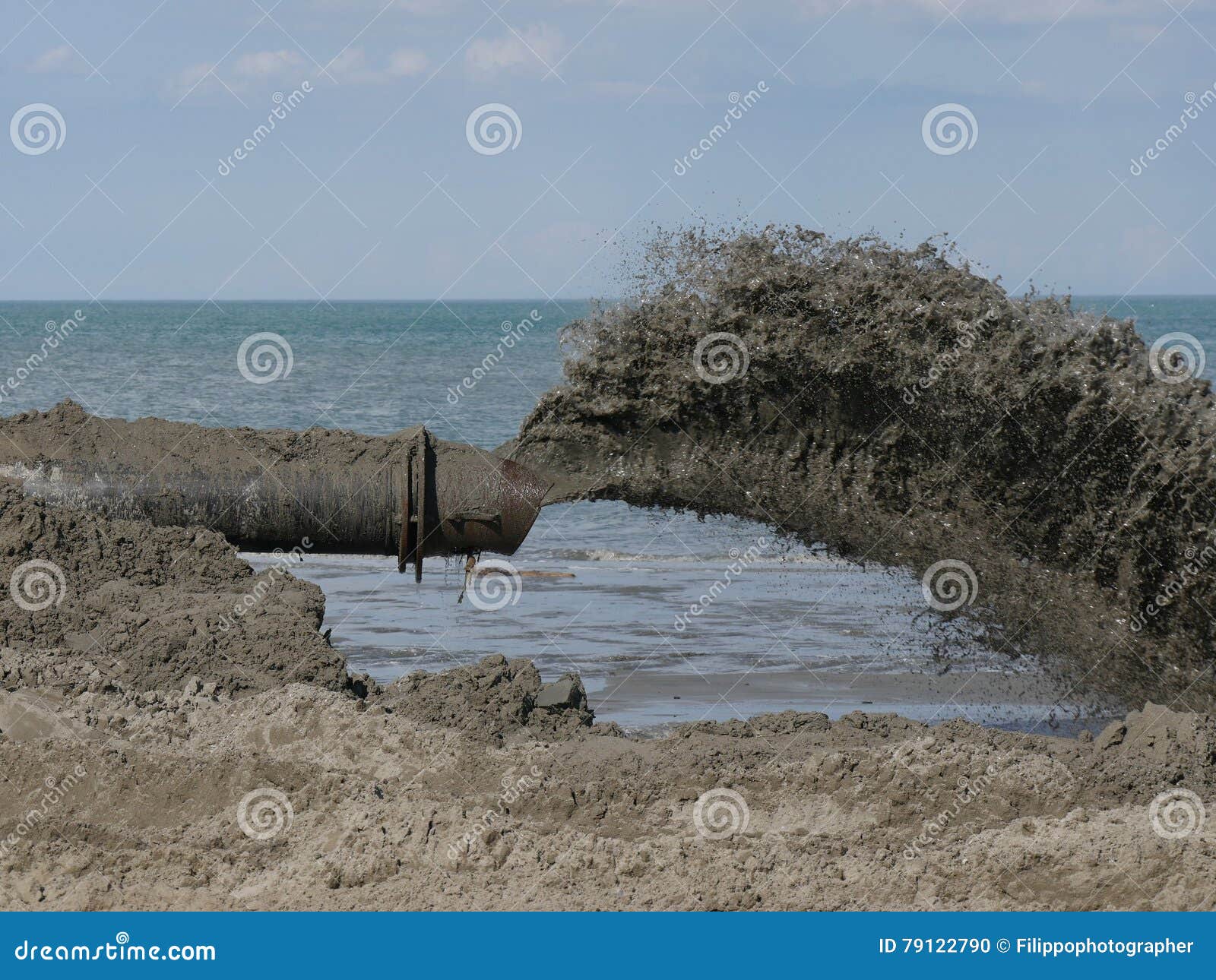 Sand Transport on the Beach Stock Photo - Image of sketch, shore: 79122790