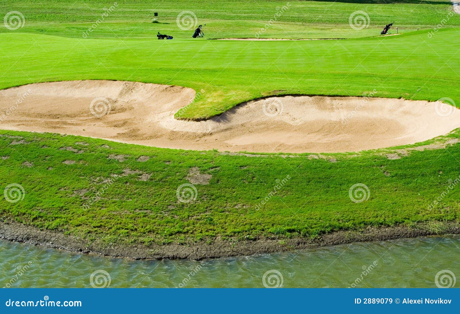 Sand traps stock image. Image of field, environment, countryside - 2889079