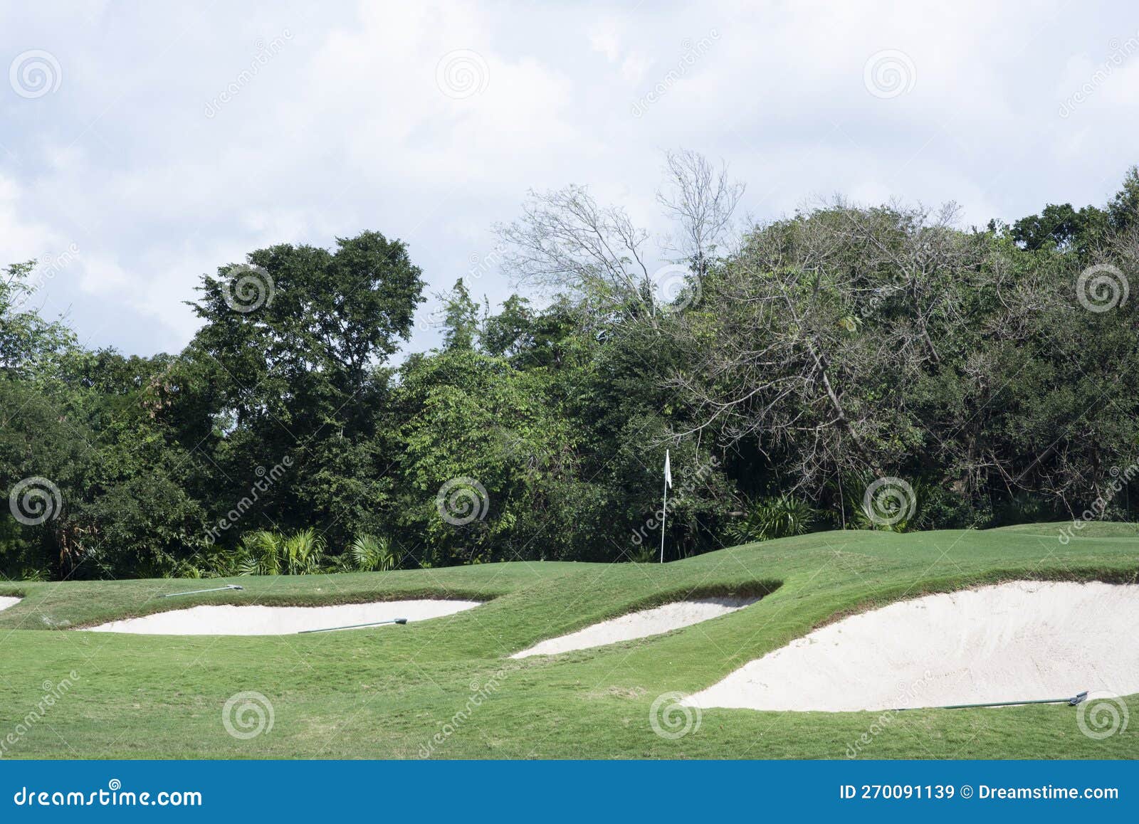 Sand Traps of a Golf Course Stock Image - Image of artificial, people ...