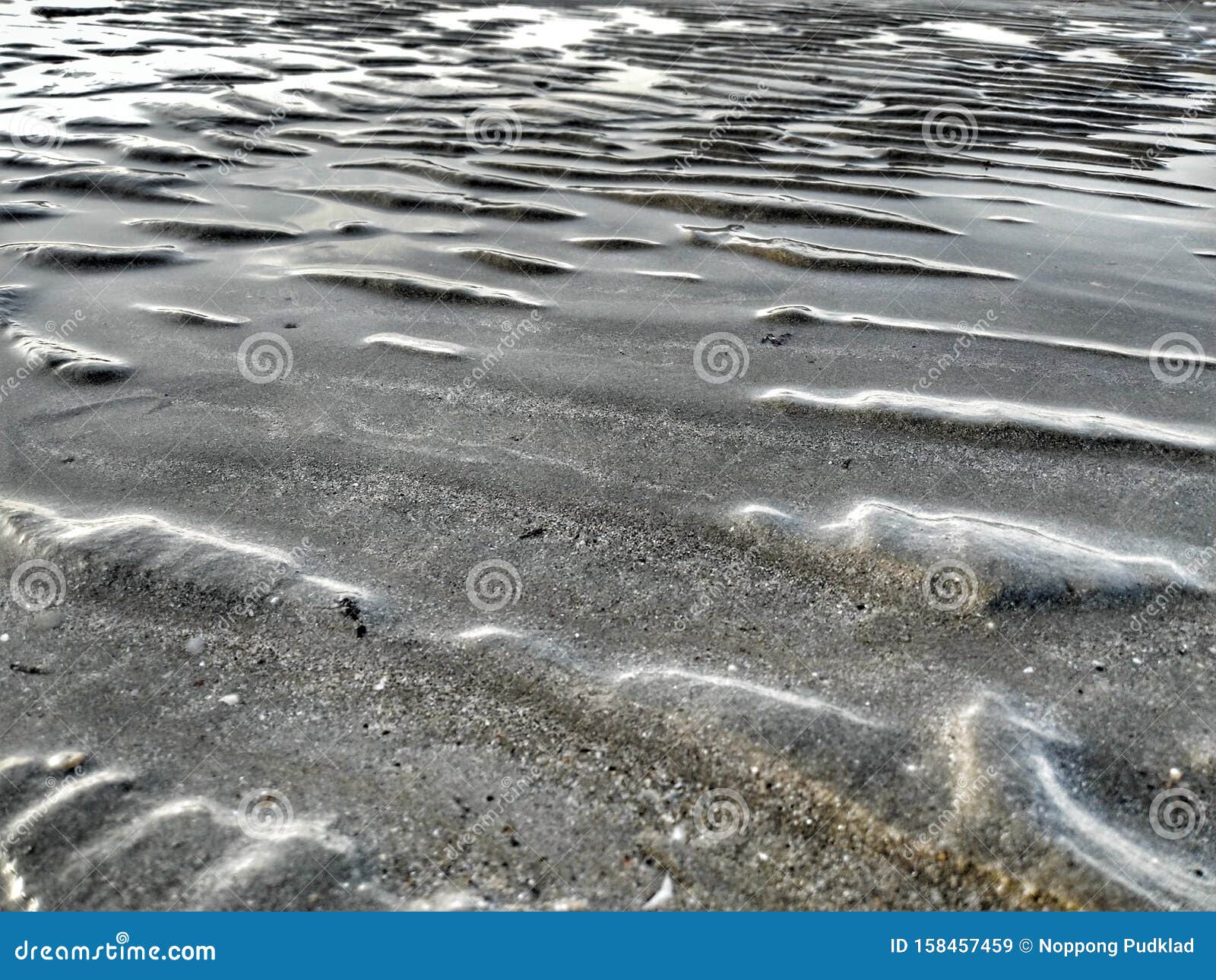 Sand Trough Caused by Ocean Waves Stock Image - Image of sand, waves ...