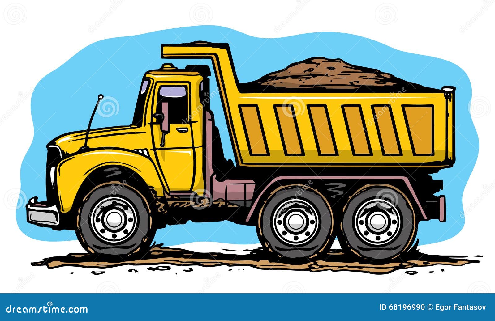 Sand truck stock vector. Illustration of construction - 68196990
