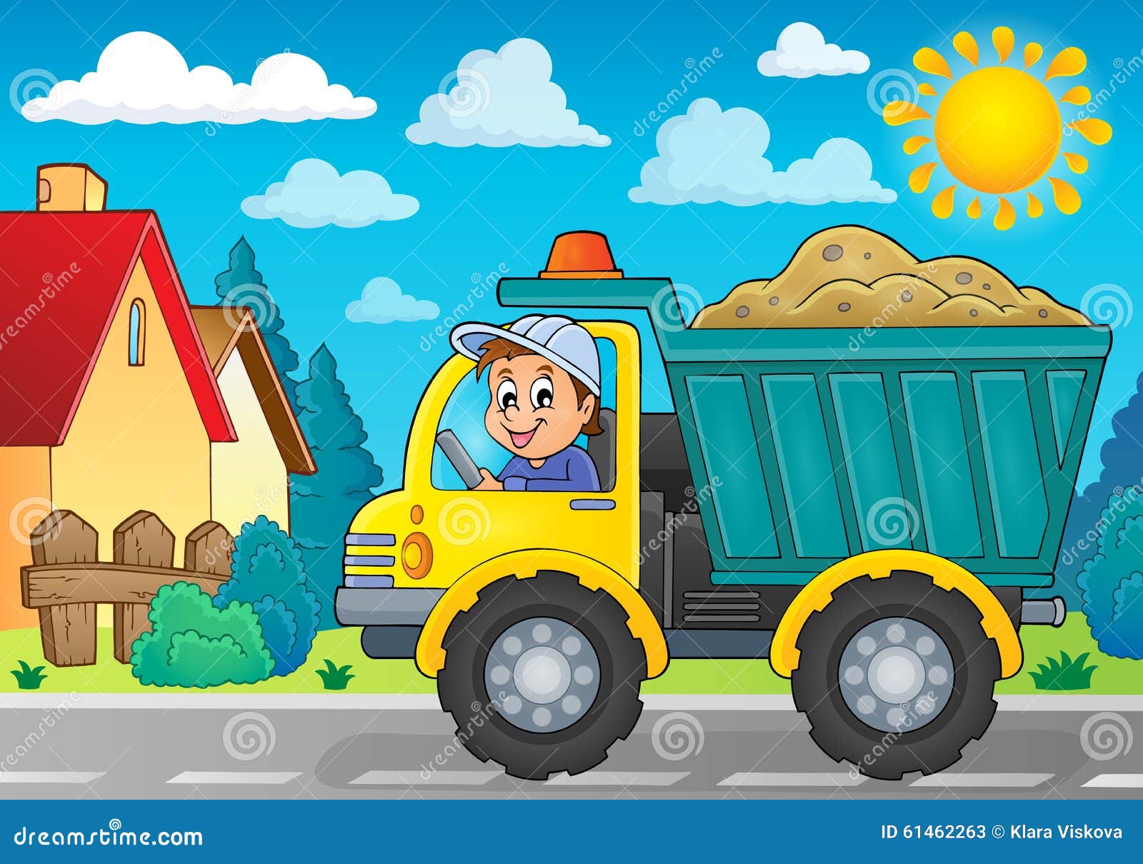 Sand truck theme image 3 stock vector. Illustration of wheel - 61462263