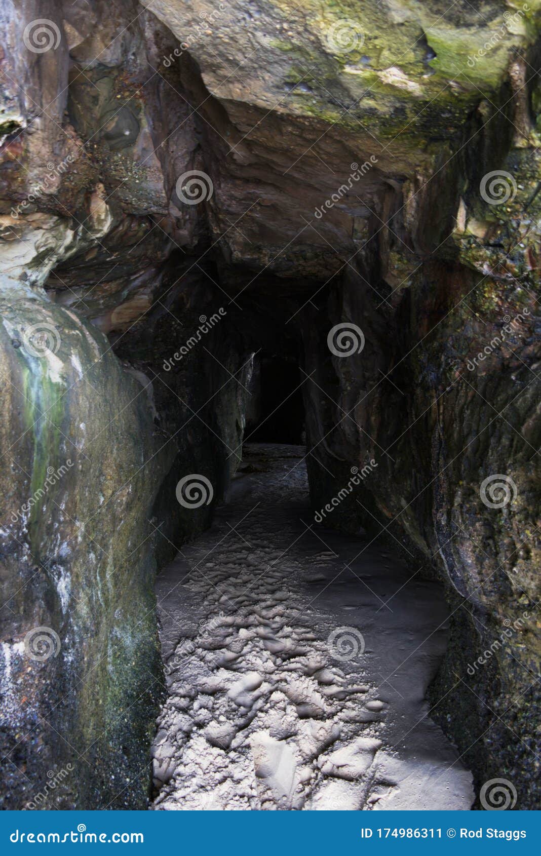Sand Tunnel Leading through To Mysterious Cavern Stock Image - Image of ...
