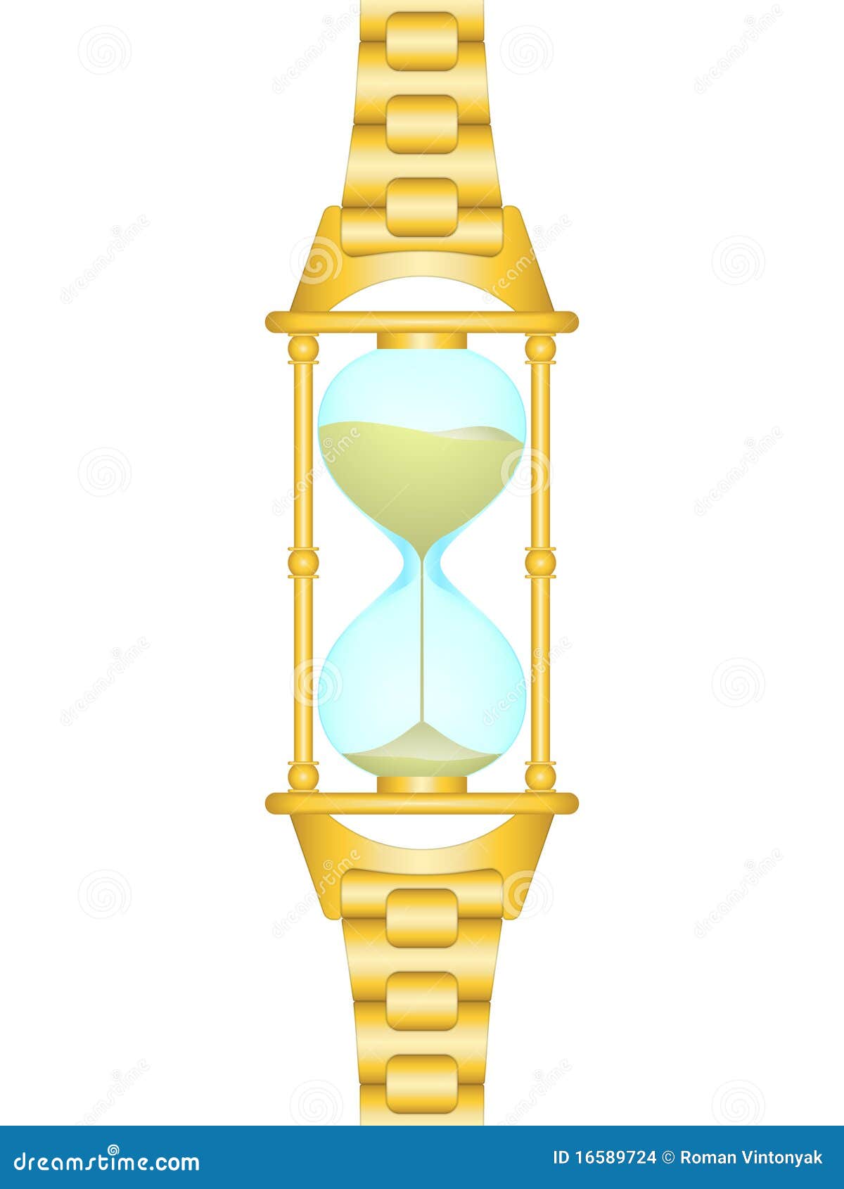Sand watch stock vector. Illustration of beauty, luxury - 16589724