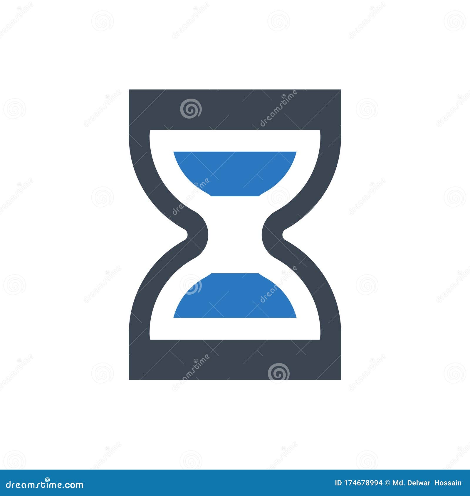 Sand watch icon stock vector. Illustration of icon, waiting - 174678994
