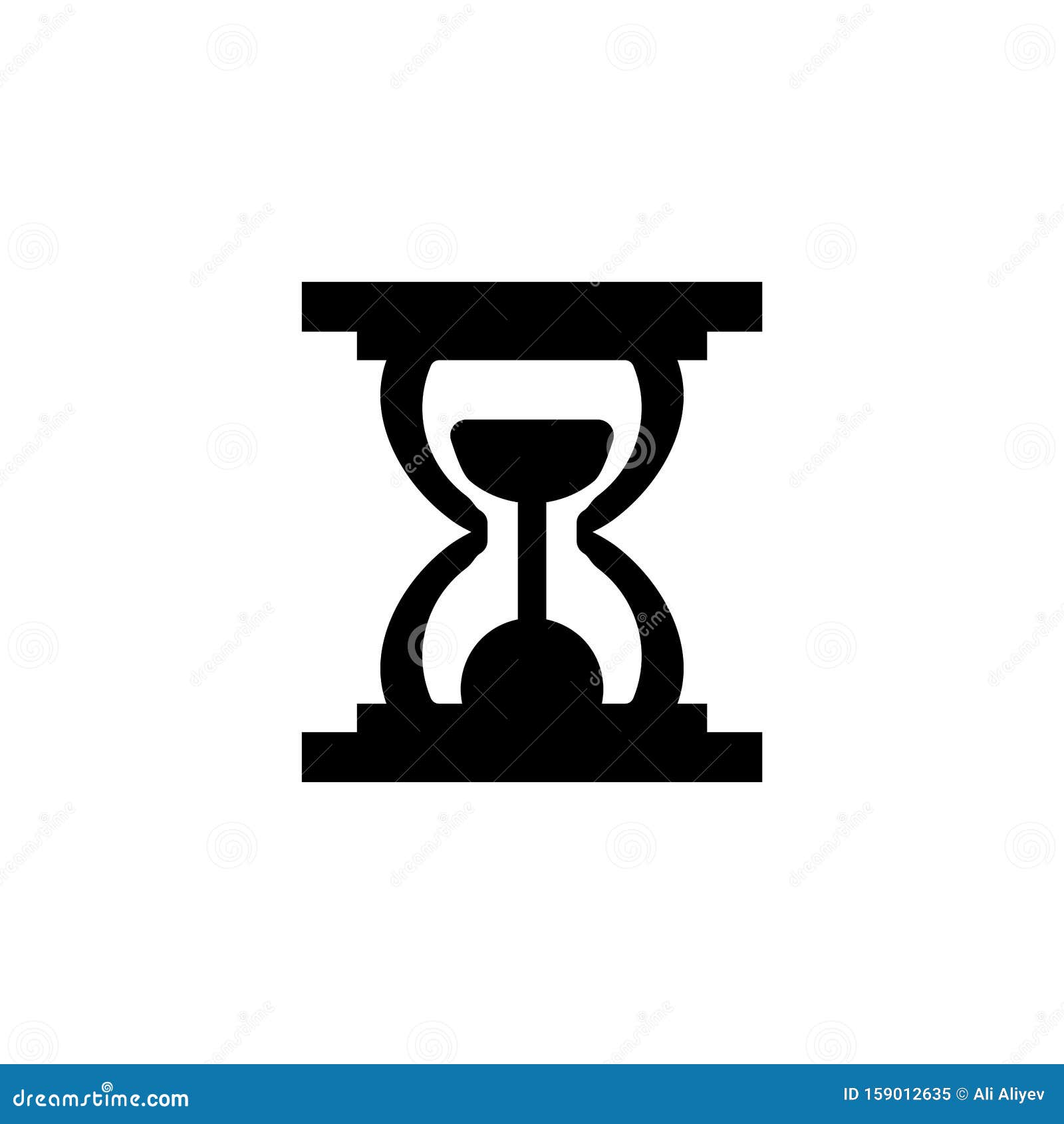 Sand Watch Icon. Loading Button Stock Vector - Illustration of flow ...