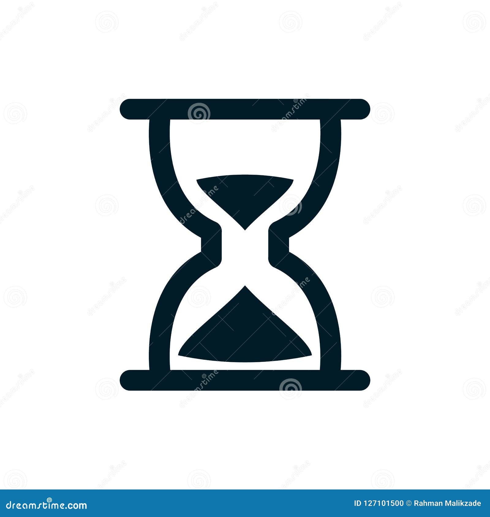 Sand watch - Simple icon stock vector. Illustration of modern - 127101500