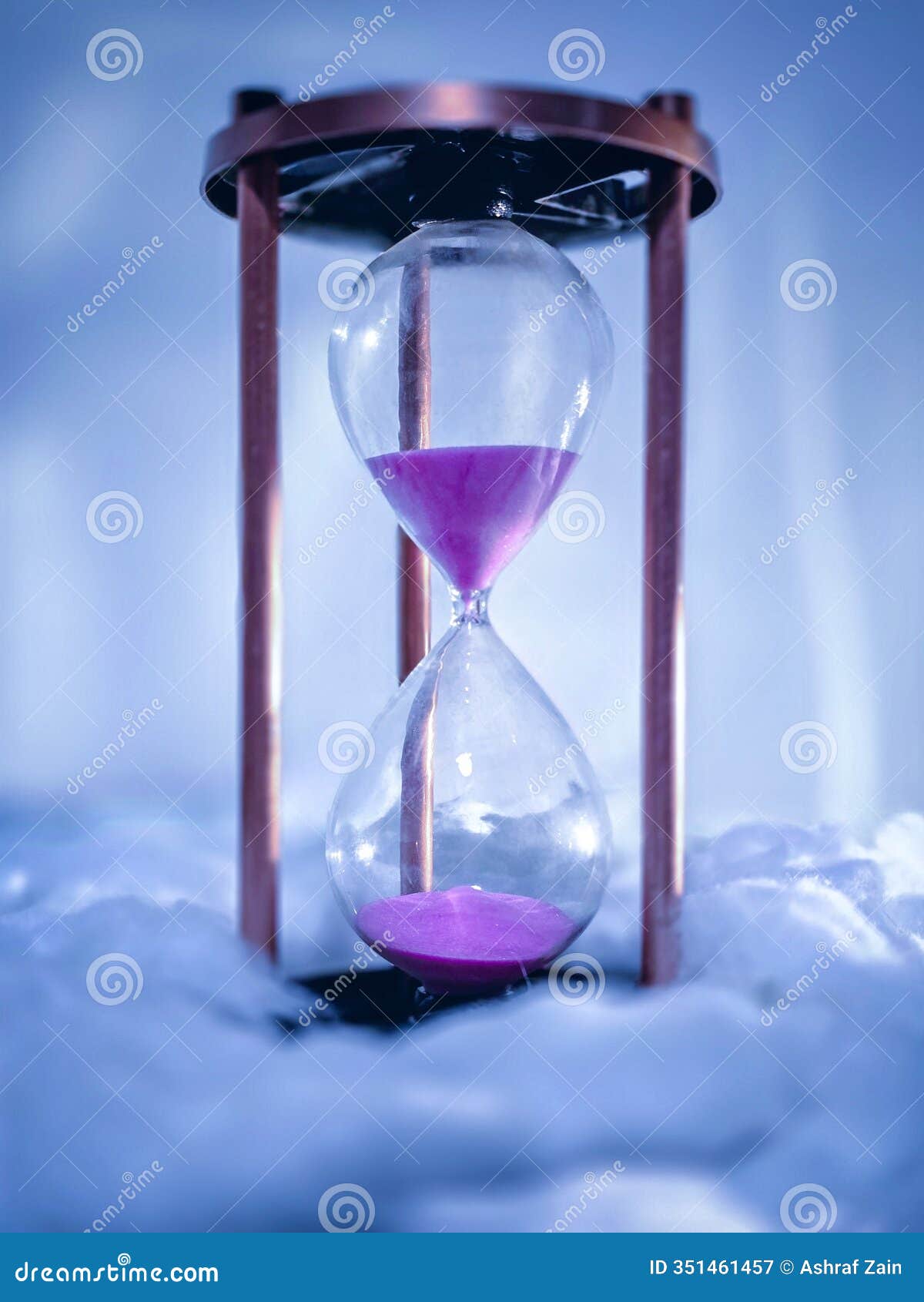 A Sand Watch in a White Room Stock Image - Image of white, sand: 351461457