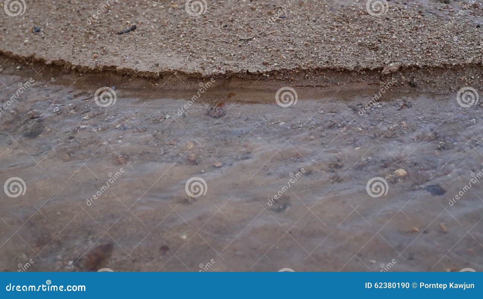 Sand and water flow stock footage. Video of dune, closeup - 62380190