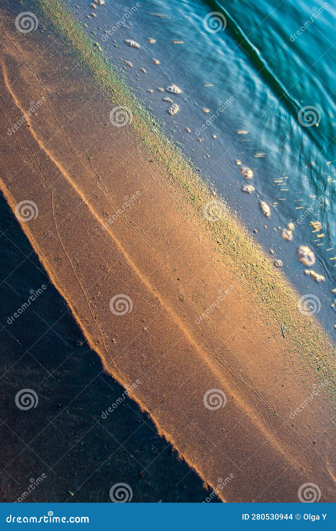 Sand and Water. Vertical Background Stock Photo - Image of wave, shore ...