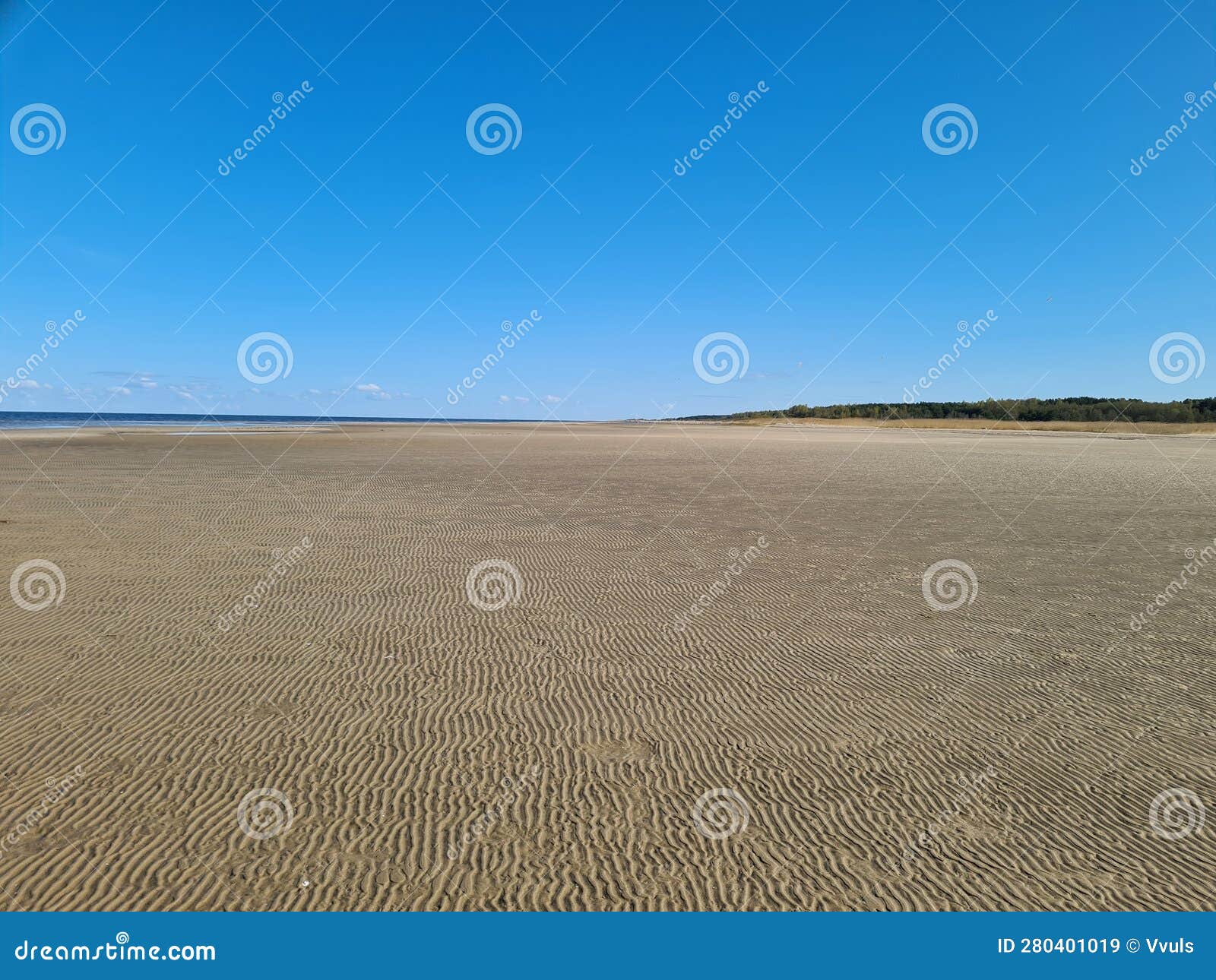 Sand Waves on the Beach after Ebb Stock Image - Image of shore, horizon ...