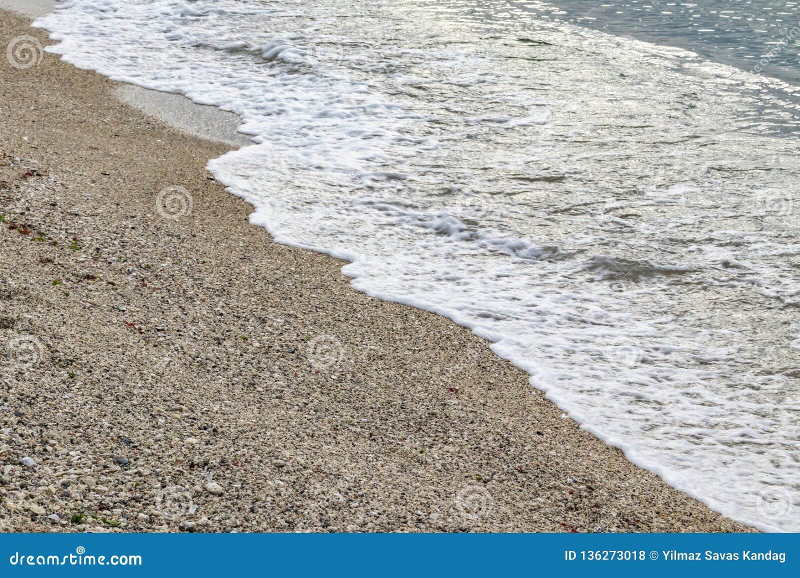 Sand and Waves in the Beach Stock Photo - Image of waves, marmara ...