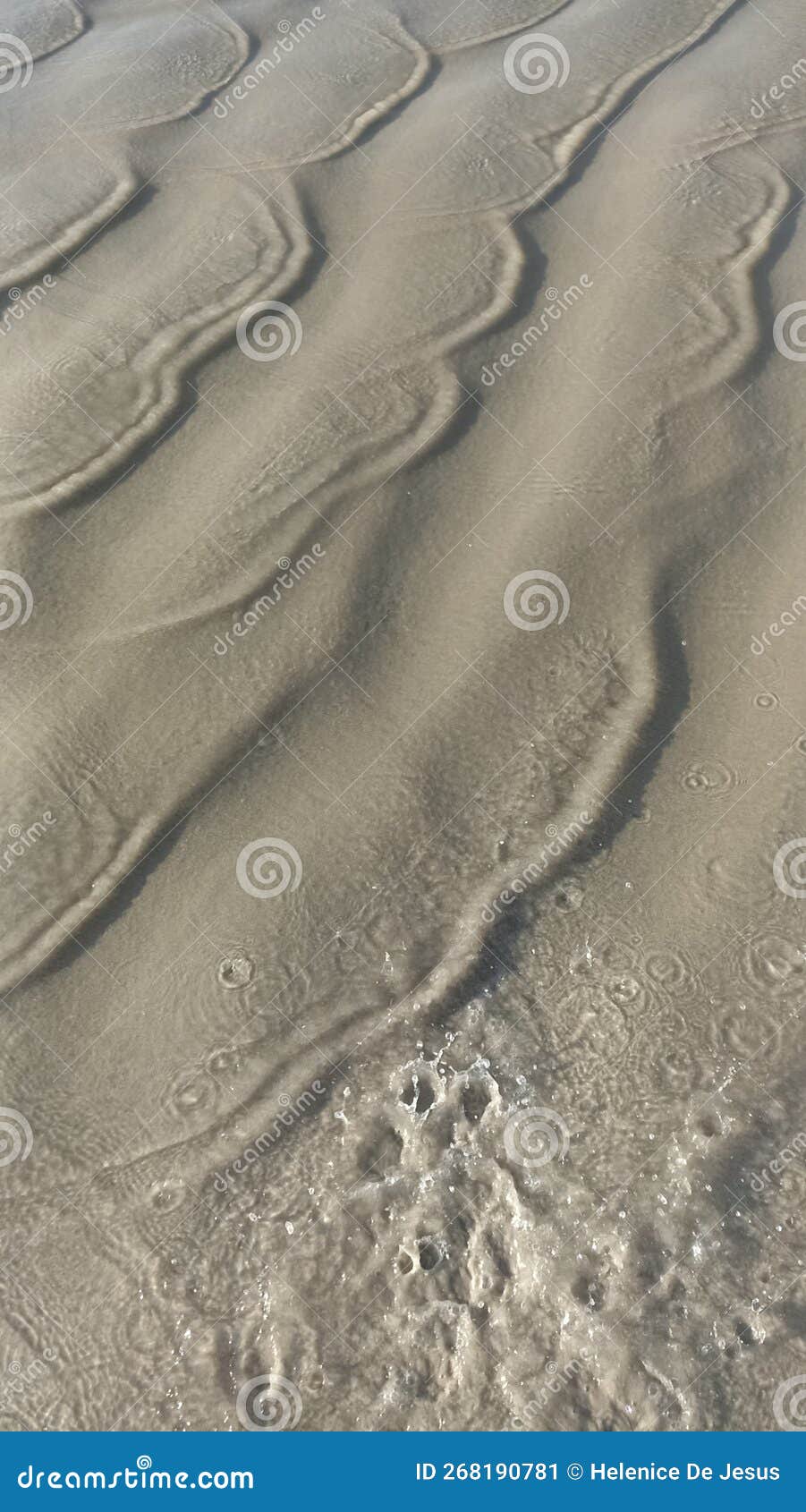 Sand Waves Left by Sea Waves. 2 Stock Image - Image of line, waves ...