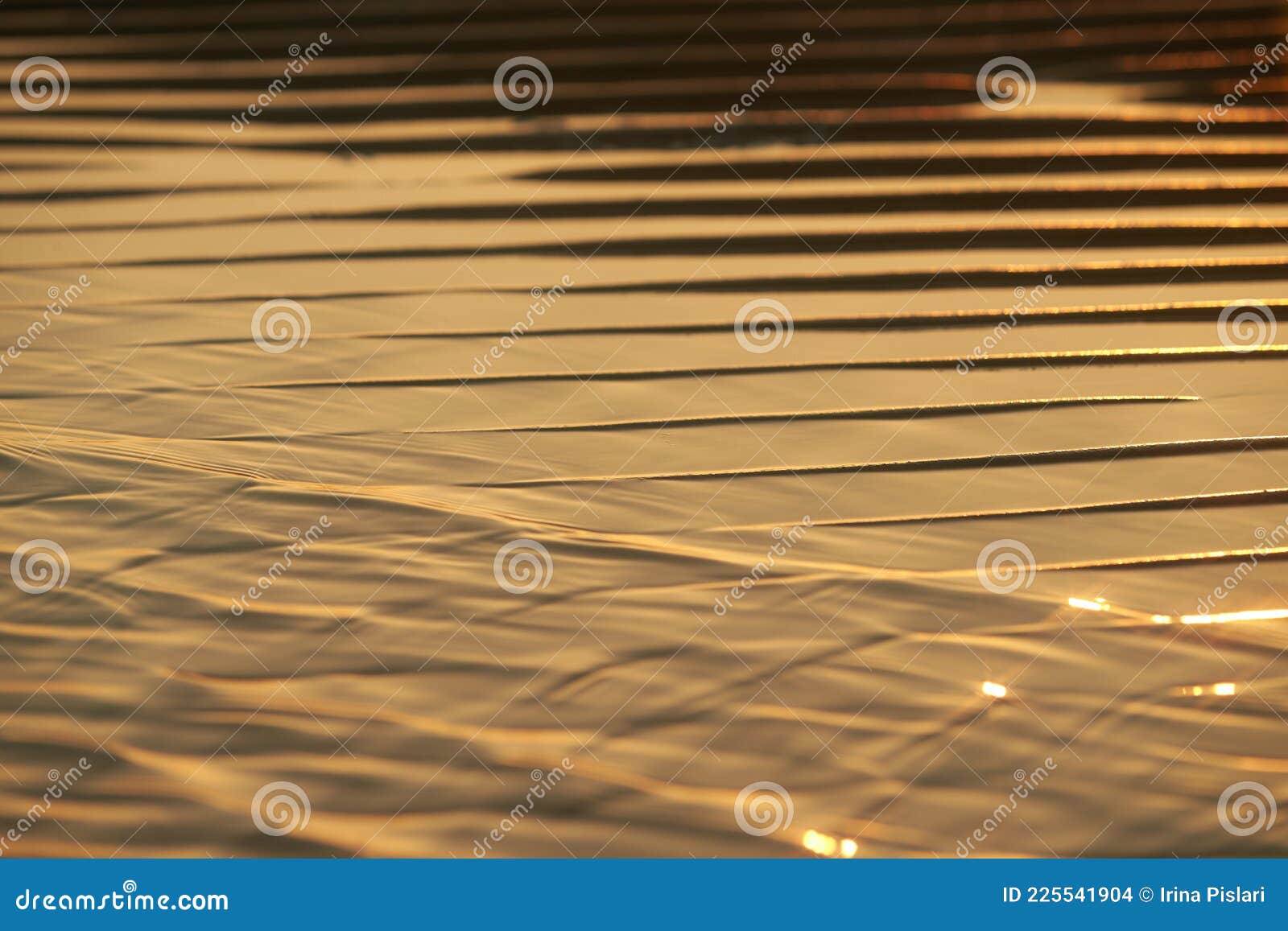 Sand Waves Texture with Water on the Sea Beach. Yellow Sand Texture for ...