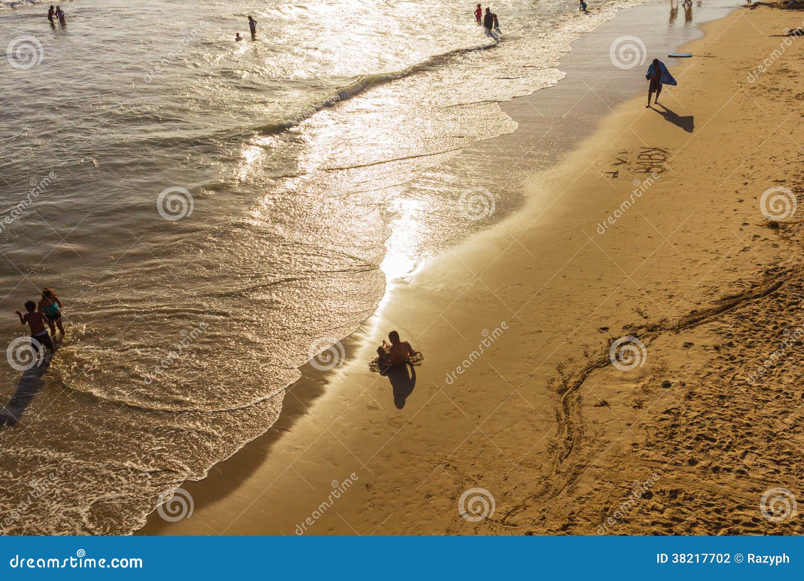 Sand Writing on Santa Monica Beach Editorial Photography - Image of ...