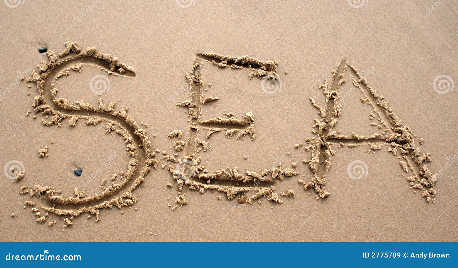 Sand writing - SEA stock image. Image of holiday, communicate - 2775709