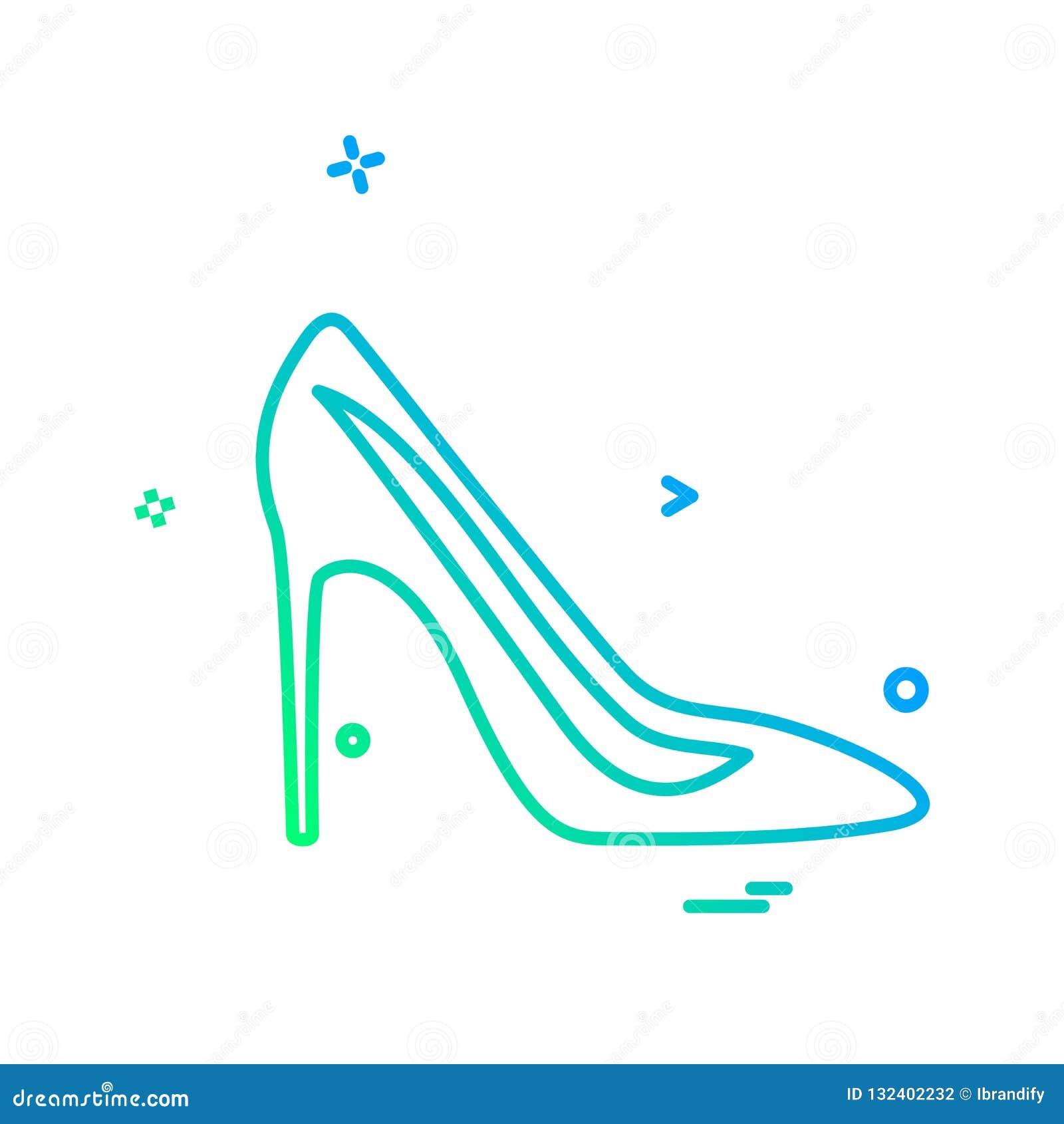Sandal icon design vector stock vector. Illustration of symbol - 132402232