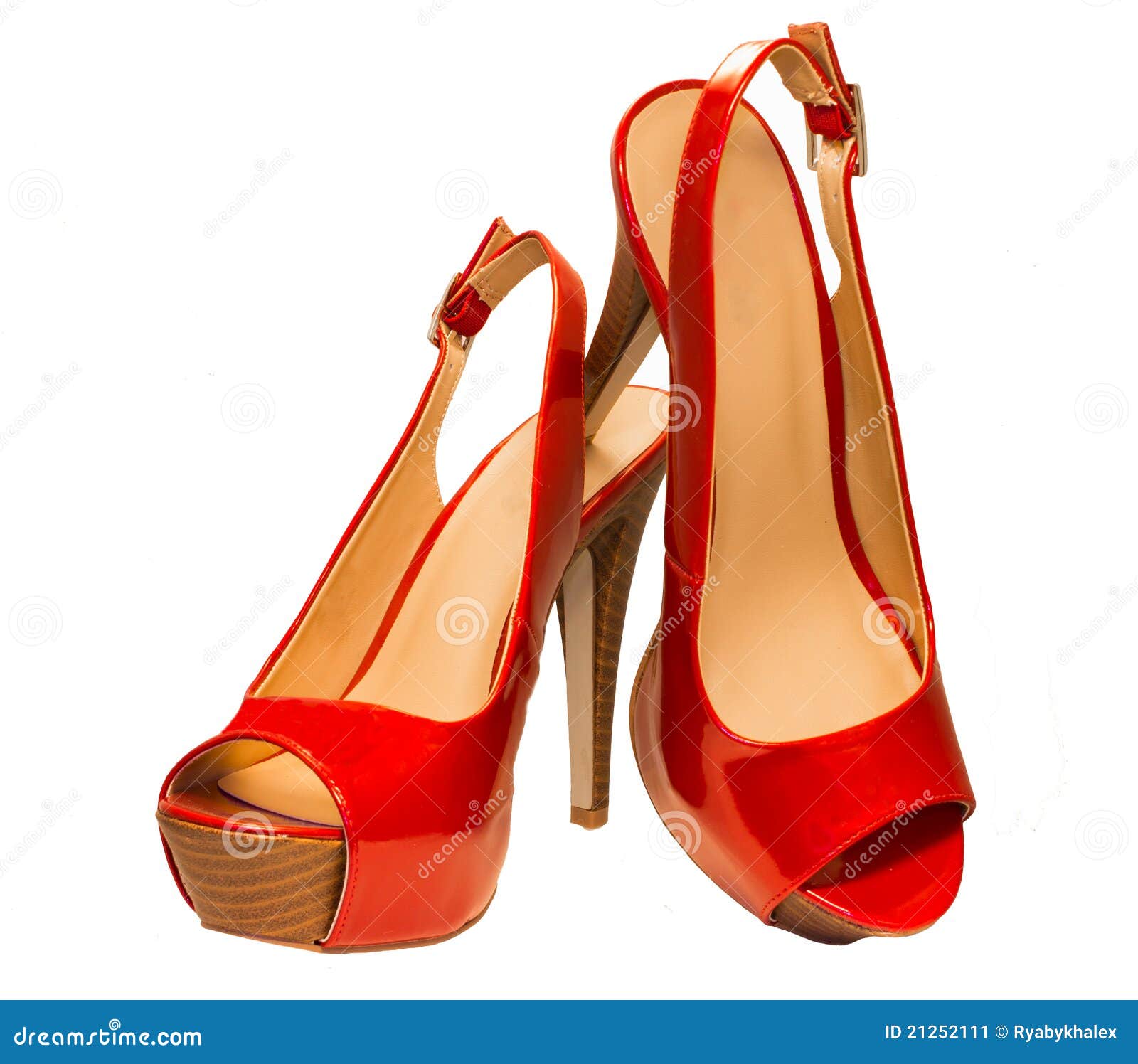 Sandalias Rojas Imagen de archivo - Imagen: 21252111