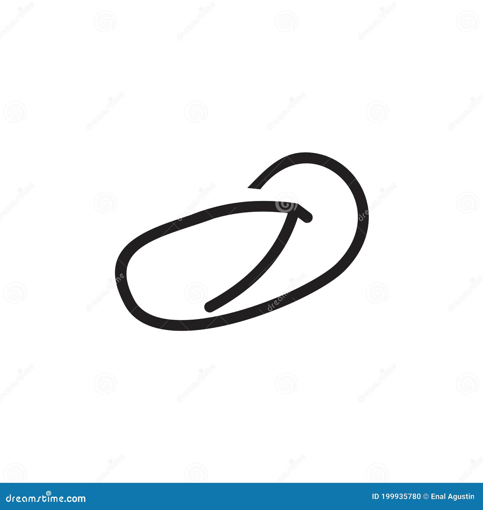 Sandals Icon Logo Design Template Stock Vector - Illustration of flip ...