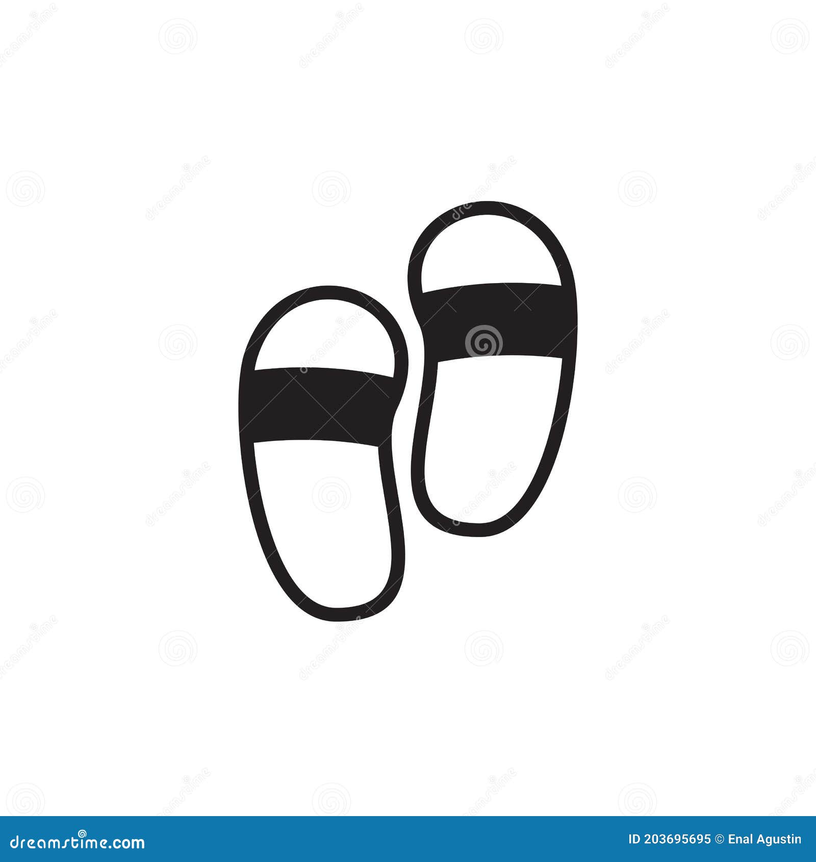 Sandals Icon Logo Design Template Stock Illustration - Illustration of ...