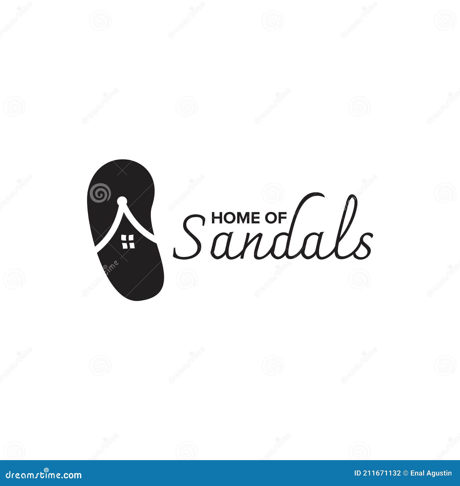 Sandals Shop Logo Design Template Stock Vector - Illustration of ...