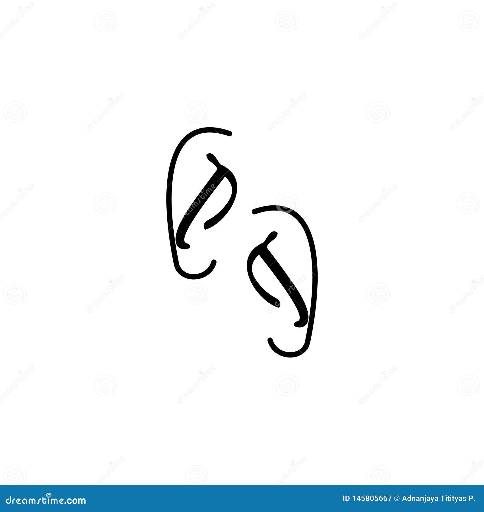 Sandals Symbol Decoration Vector Stock Vector - Illustration of beach ...