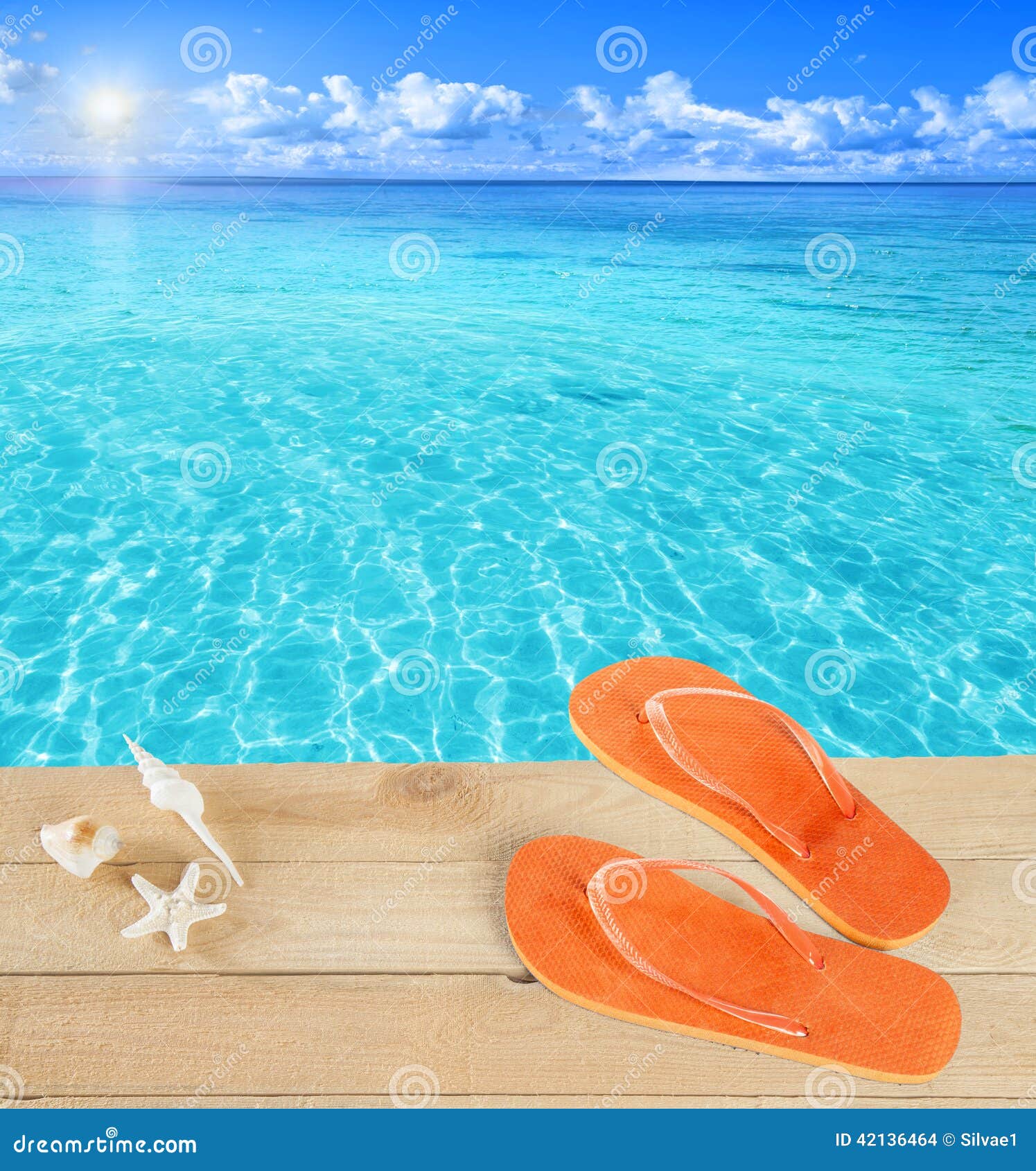Sandals by a tropical pool stock photo. Image of cancun - 42136464