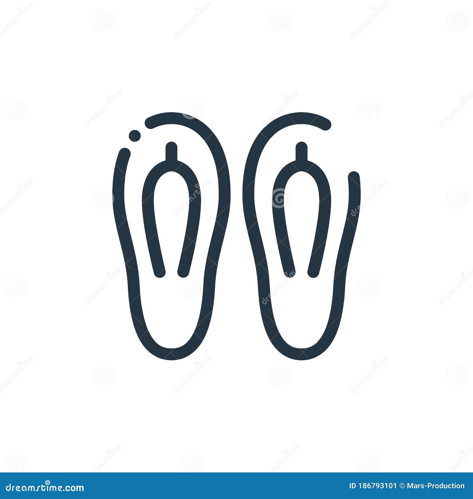 Sandals Vector Icon. Sandals Editable Stroke. Sandals Linear Symbol for ...