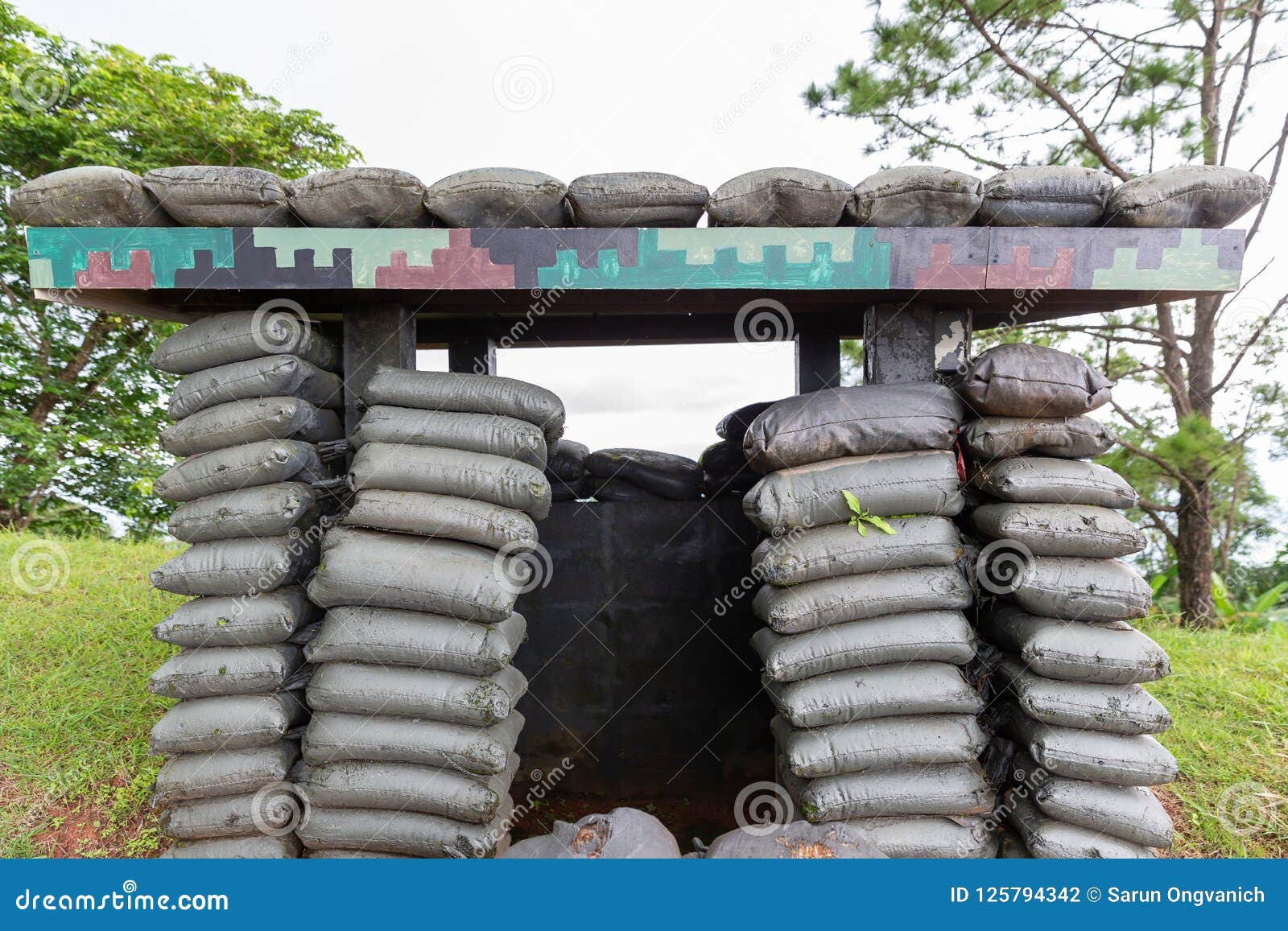 Sandbag Bunker Royalty-Free Stock Photography | CartoonDealer.com #58142573 Sandbag Bunker Royalty-Free Stock Photography | CartoonDealer.com #58142573