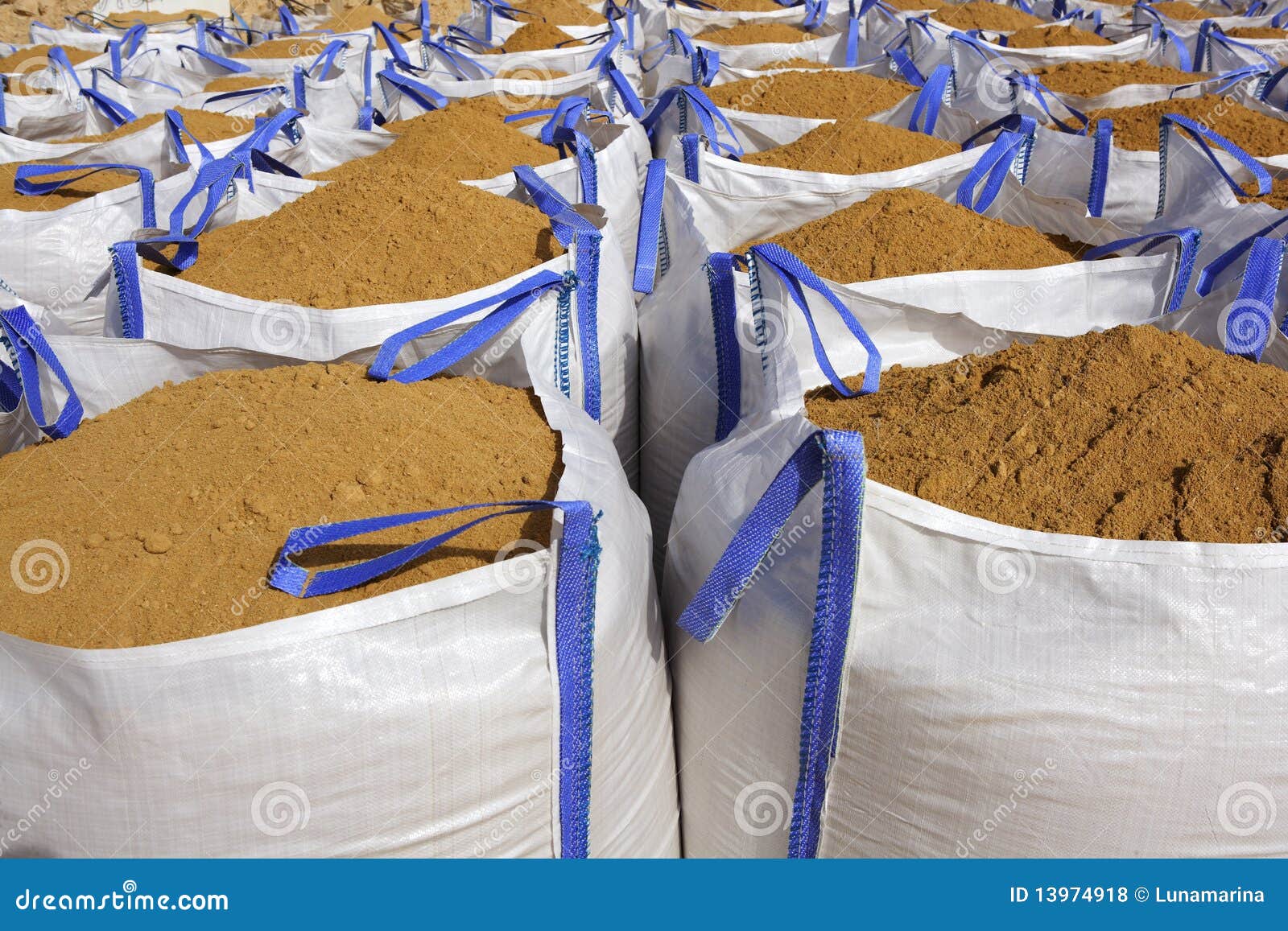 Sandbag White Big Bag Sand Sacks Quarry Royalty-Free Stock Photo ...