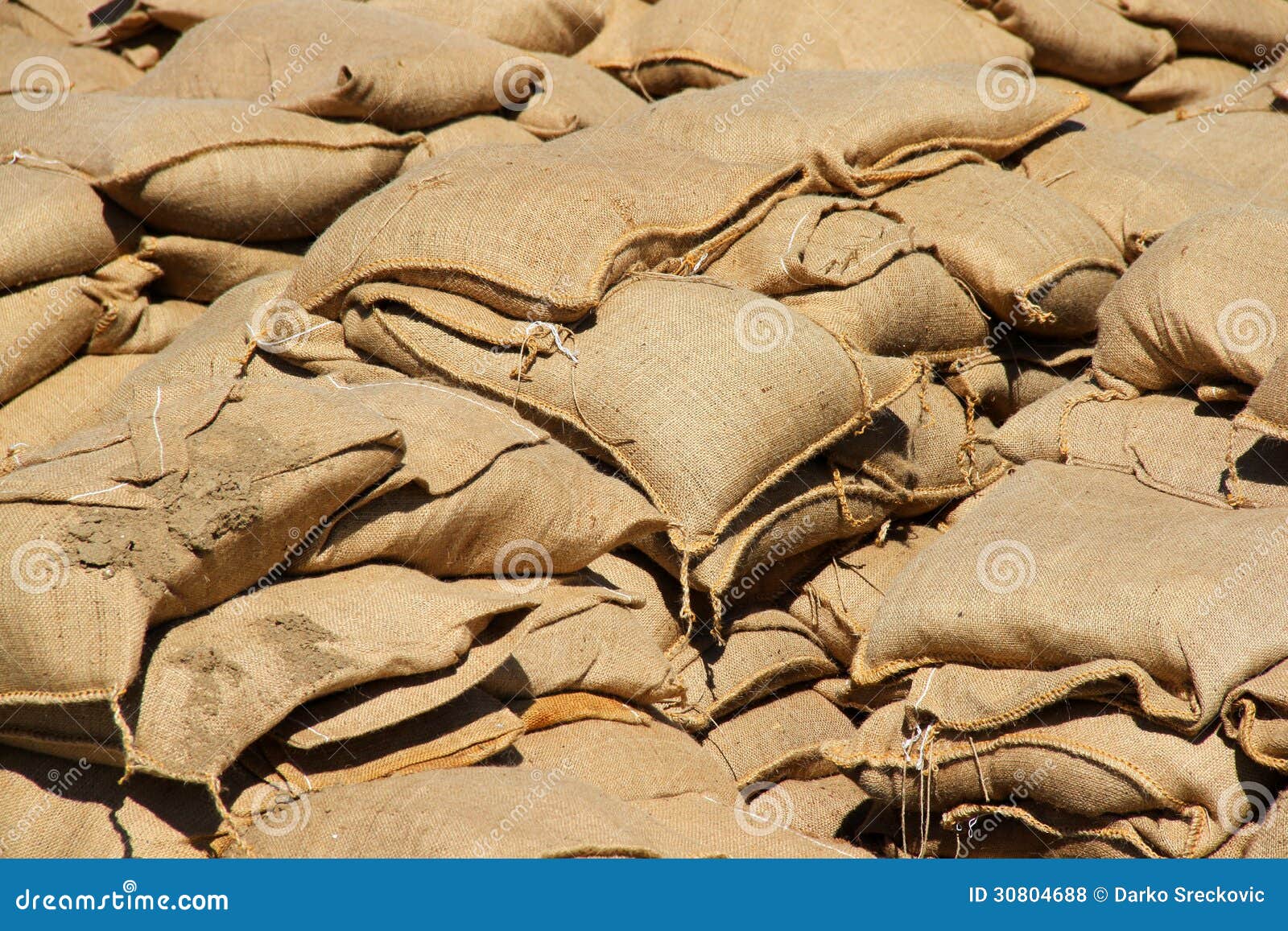 Sandbags stock photo. Image of flood, background, sack - 30804688