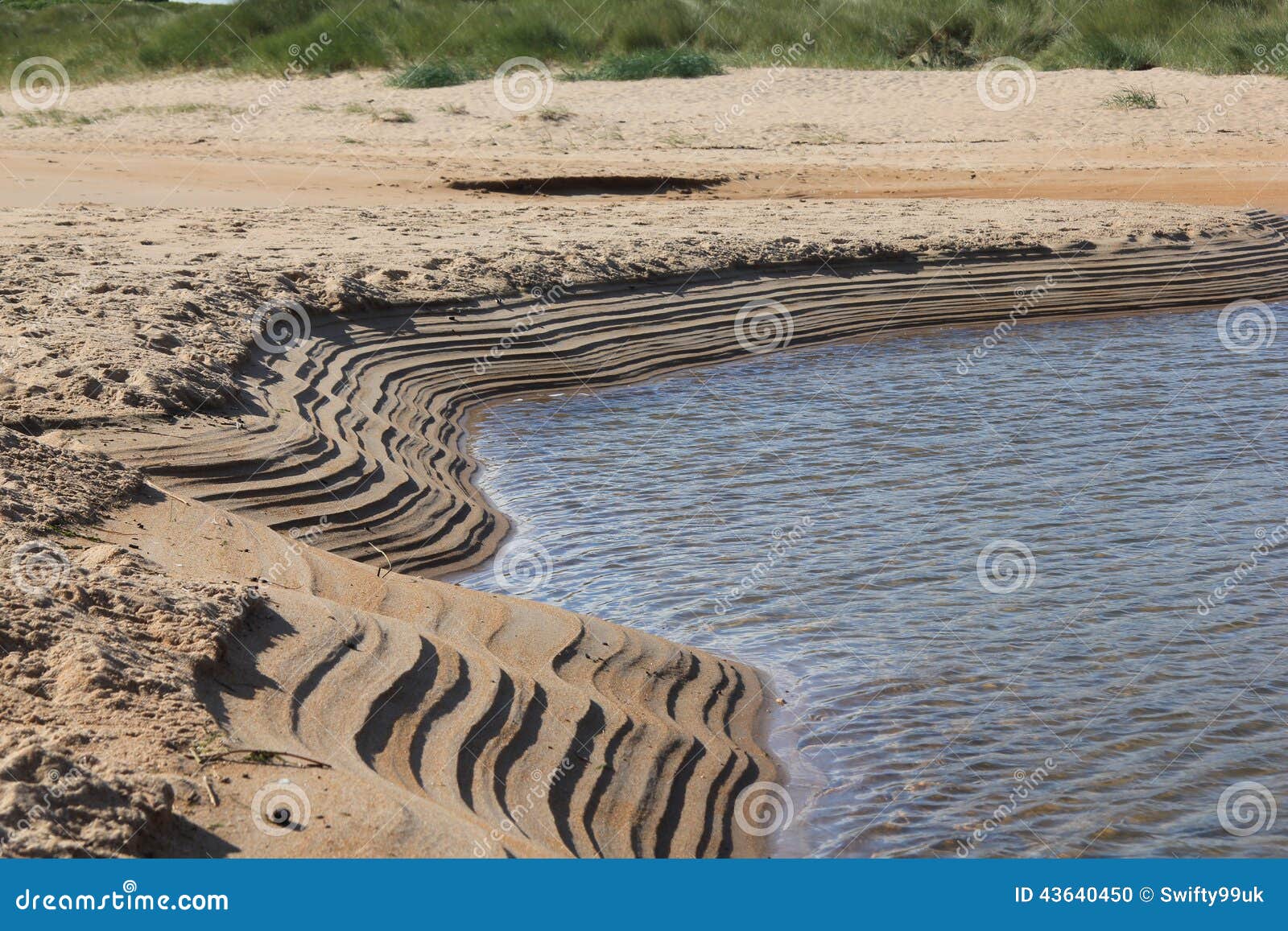 Sandbank on Embleton Beach Estuary Stock Photo - Image of scenics ...