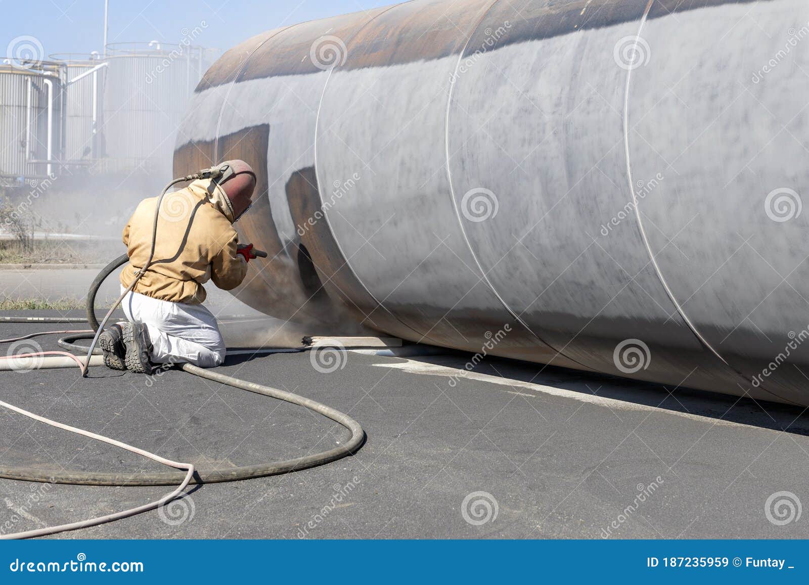 Sandblasting Or Abrasive Blasting To Steel Material Abrasive Blasting Which Uses Compressed
