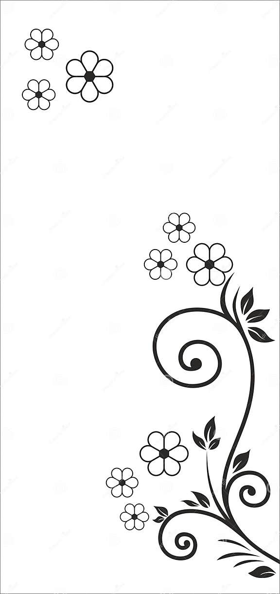 Sandblasting Flower Floral Pattern Glass Designs In Cdr Vector Stock Vector Illustration Of