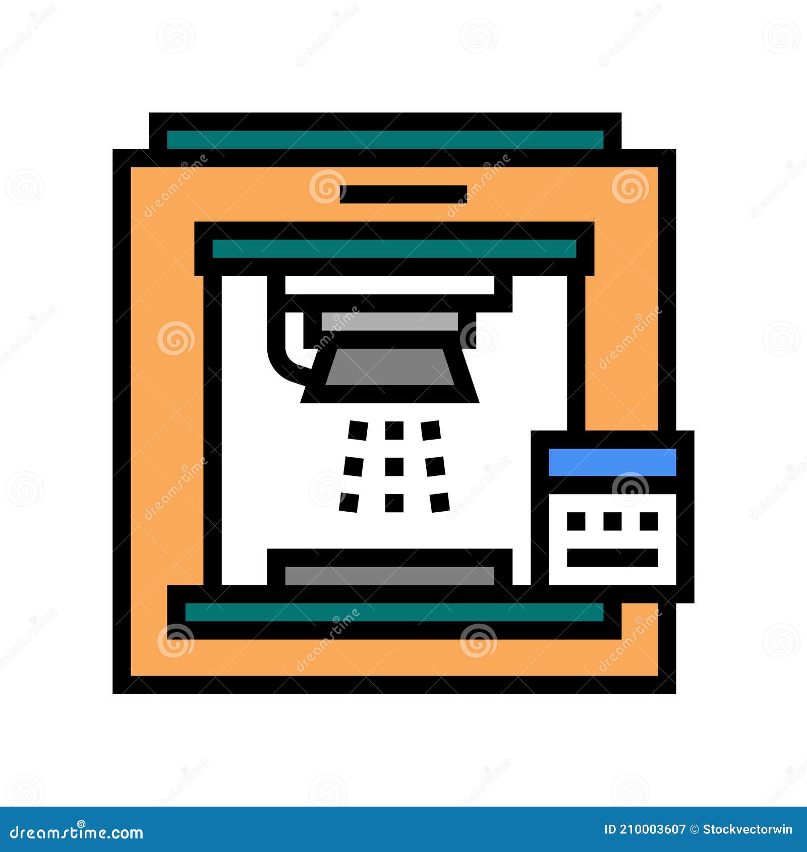 Sandblasting Machine Color Icon Vector Illustration Stock Vector ...