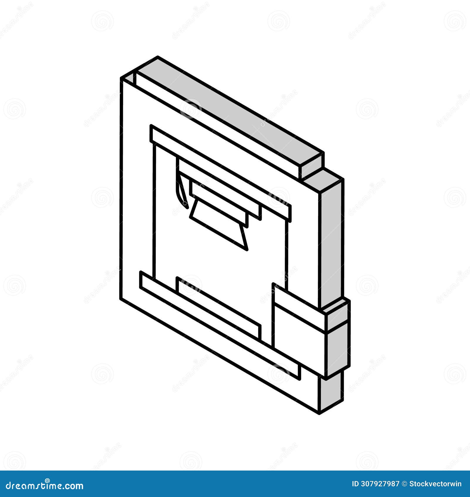 Sandblasting Machine Isometric Icon Vector Illustration Stock Vector ...