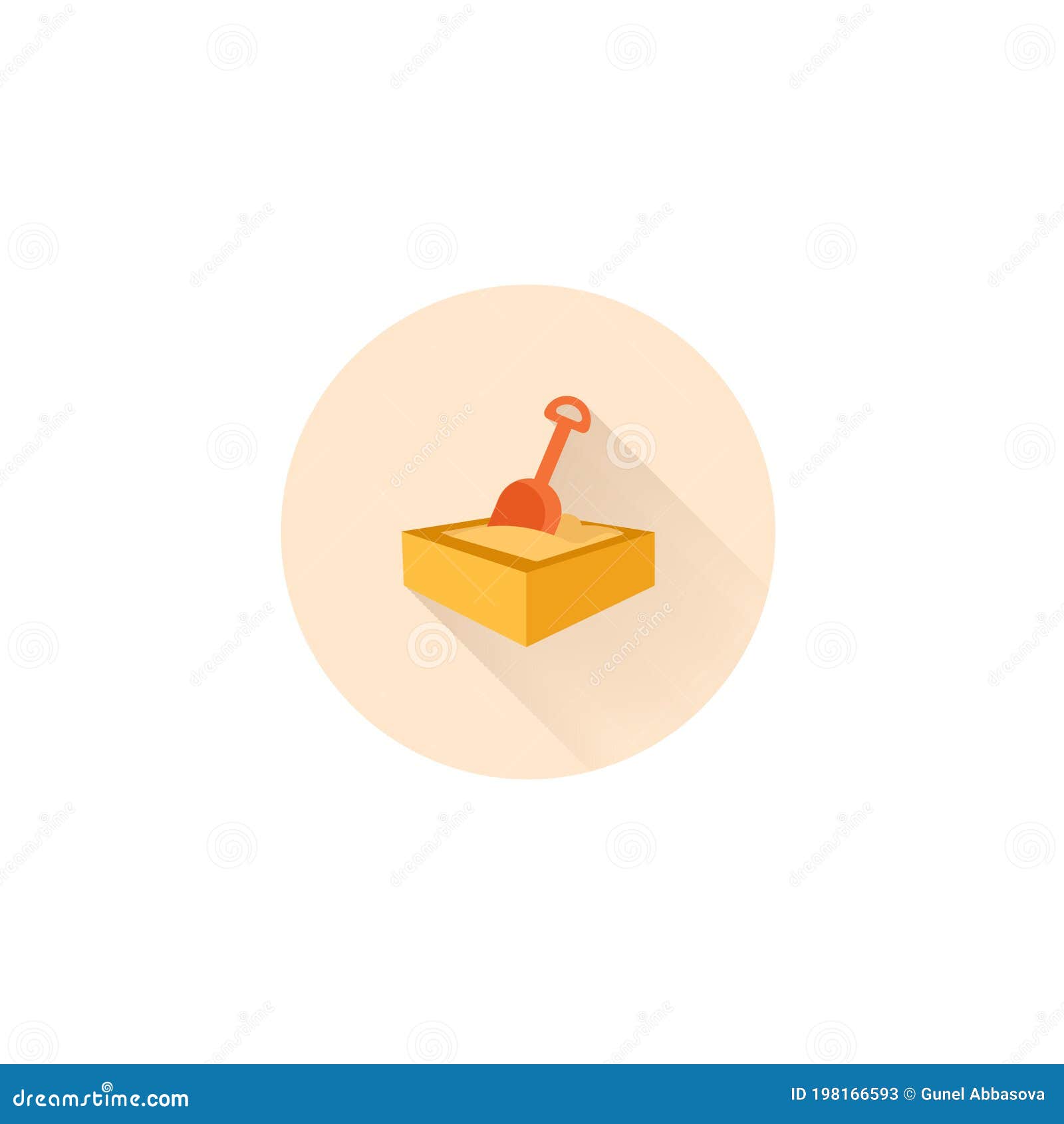 Sandbox vector flat icon stock vector. Illustration of icon - 198166593