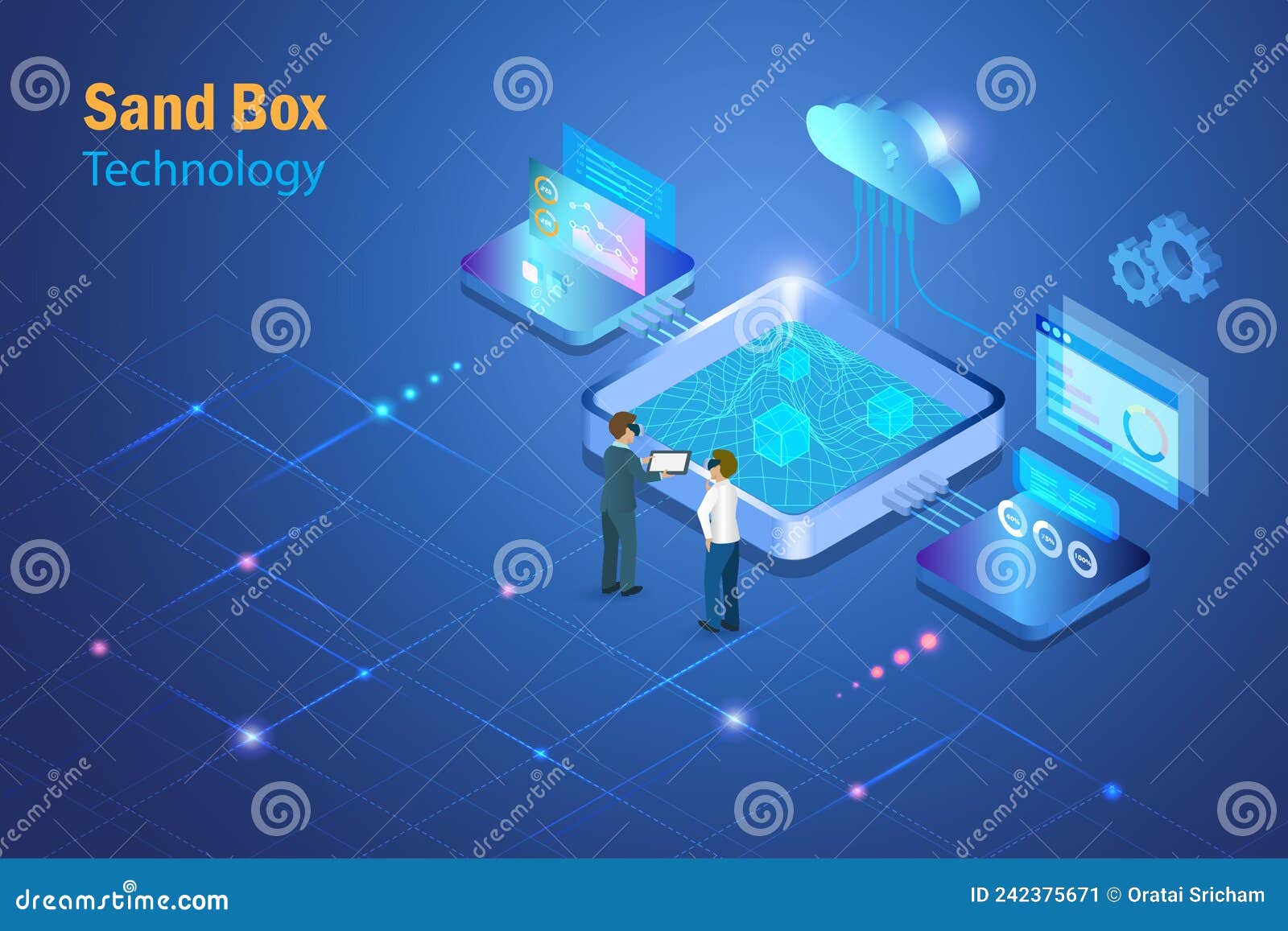 Sandbox, Demo Test Software Programing. Engineering Team Discuss ...