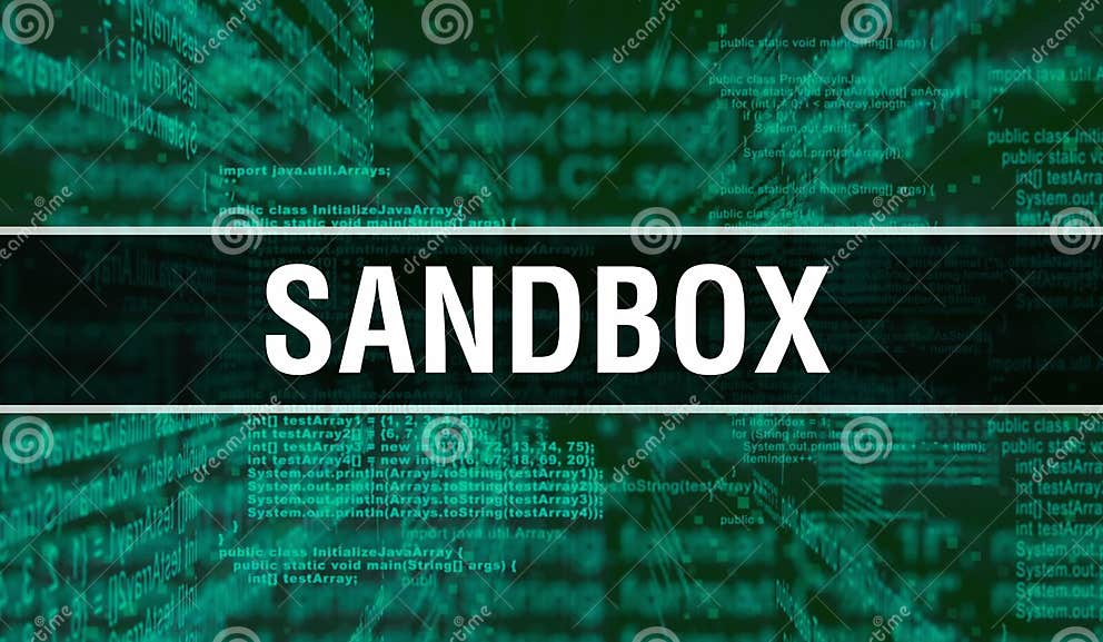 Sandbox with Digital Java Code Text. Sandbox and Computer Software ...