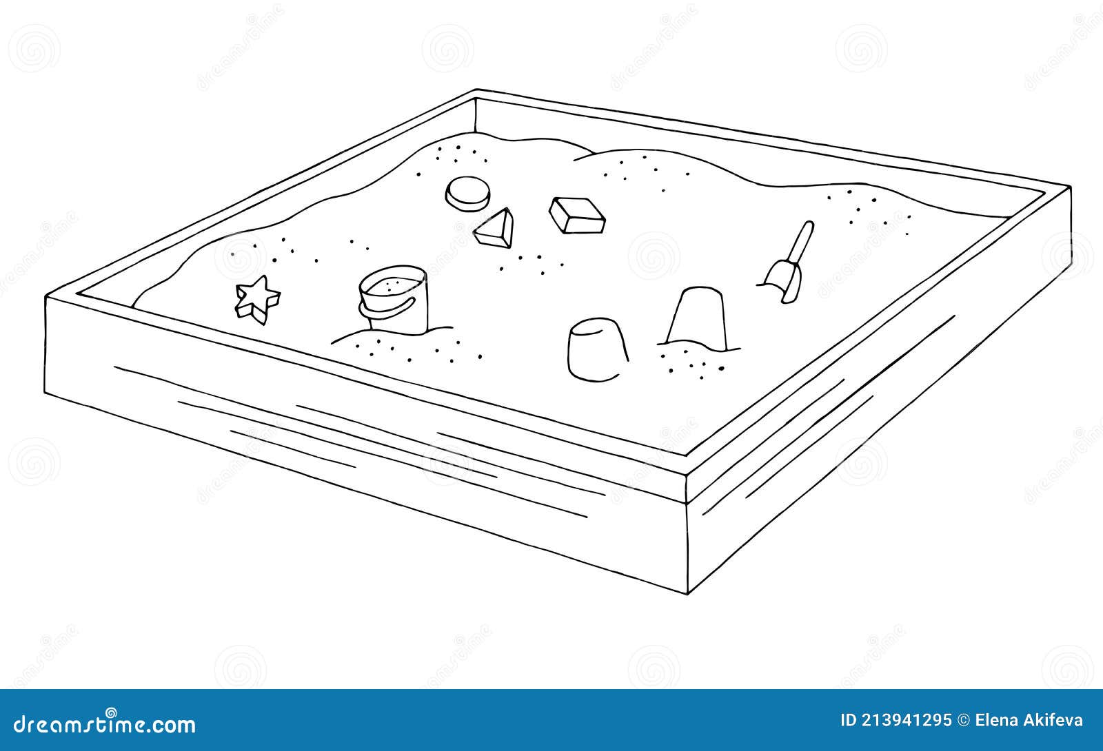 Sandbox Graphic Black White Isolated Sketch Illustration Vector Stock ...