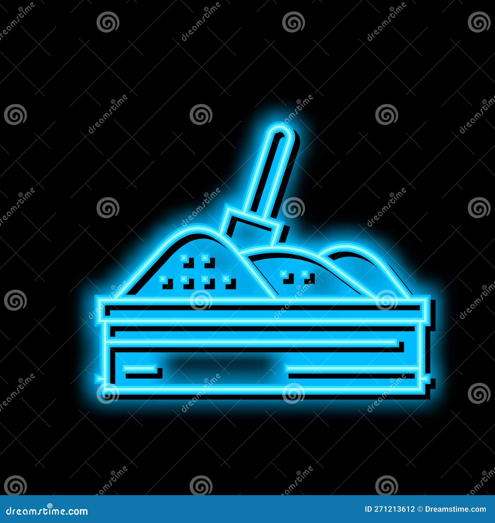 Sandbox Kindergarten Neon Glow Icon Illustration Stock Vector ...