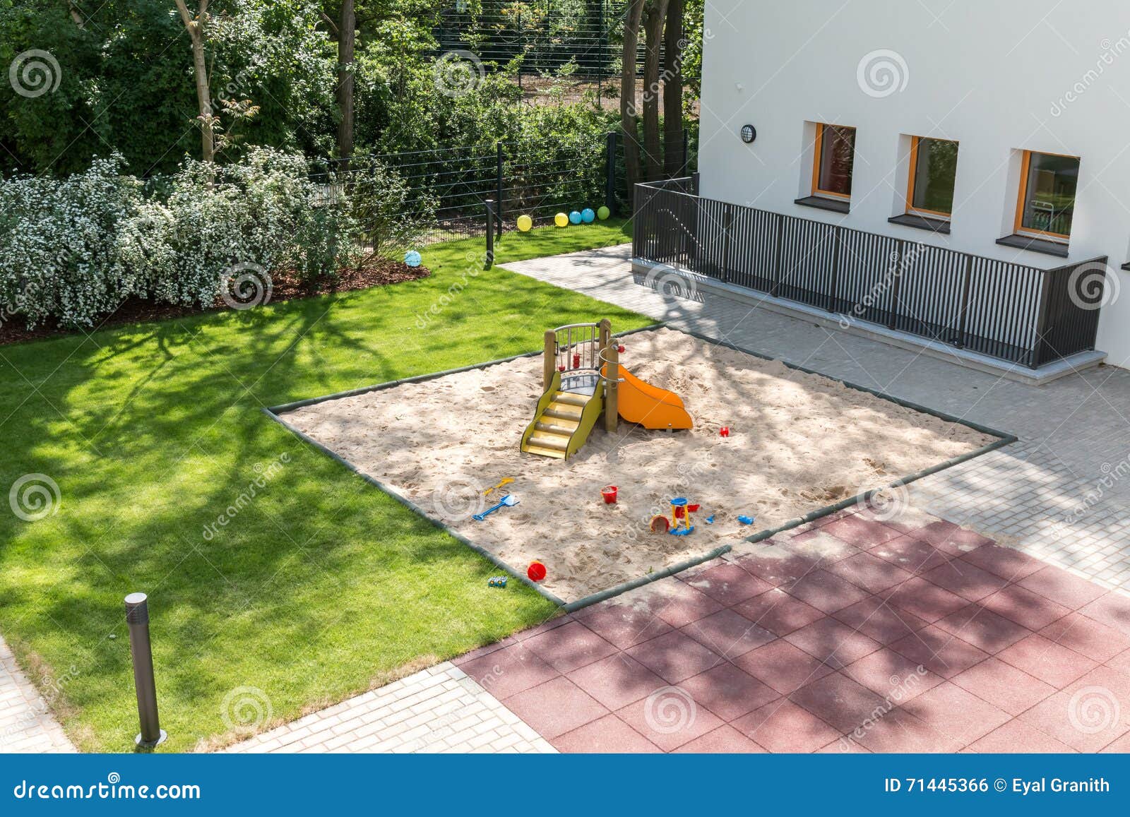 Sandbox in the Kindergarten on a Sunny Day Stock Photo - Image of ...