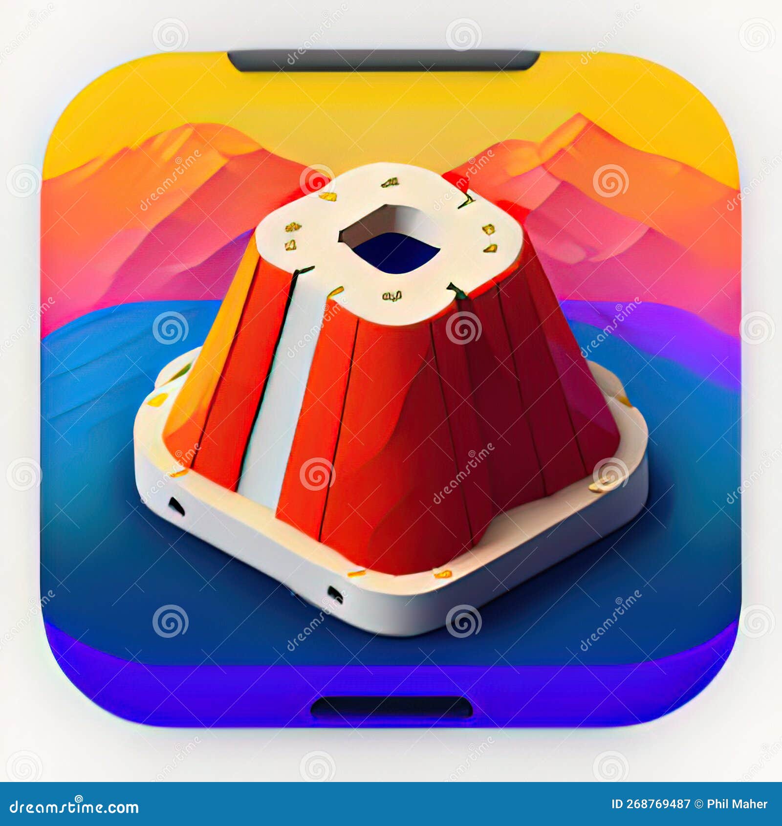Sandbox Software App Icon. Generative AI. Stock Image - Image of sunset ...