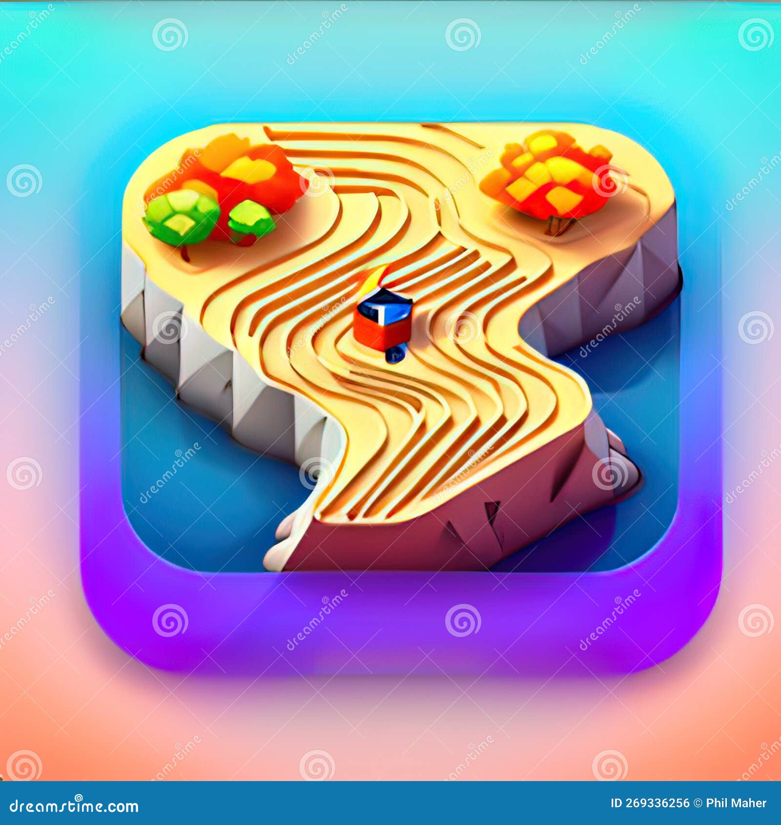 Sandbox Software App Icon. Generative AI. Stock Image | CartoonDealer ...