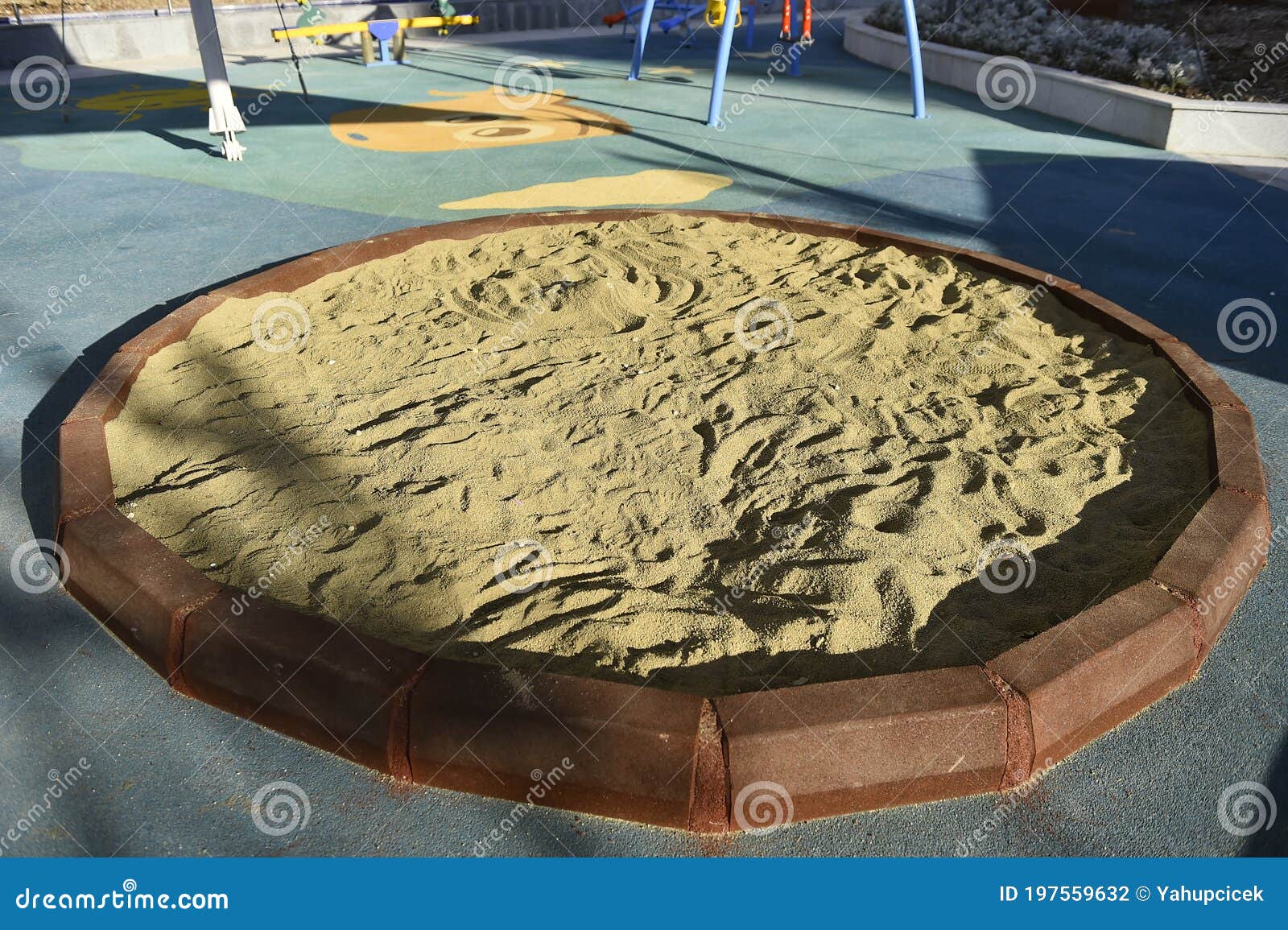 Sandbox. Top view. stock photo. Image of game, garden - 197559632