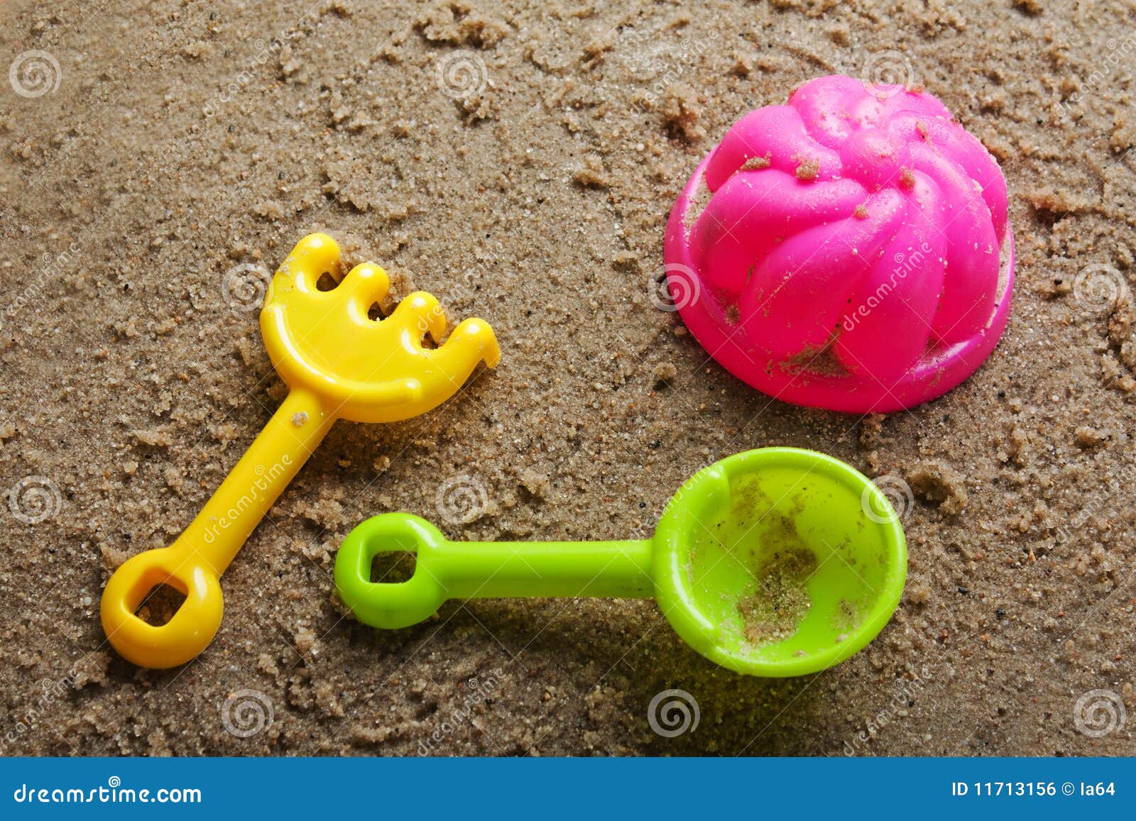 Sandbox toys stock photo. Image of pail, rake, leisure - 11713156